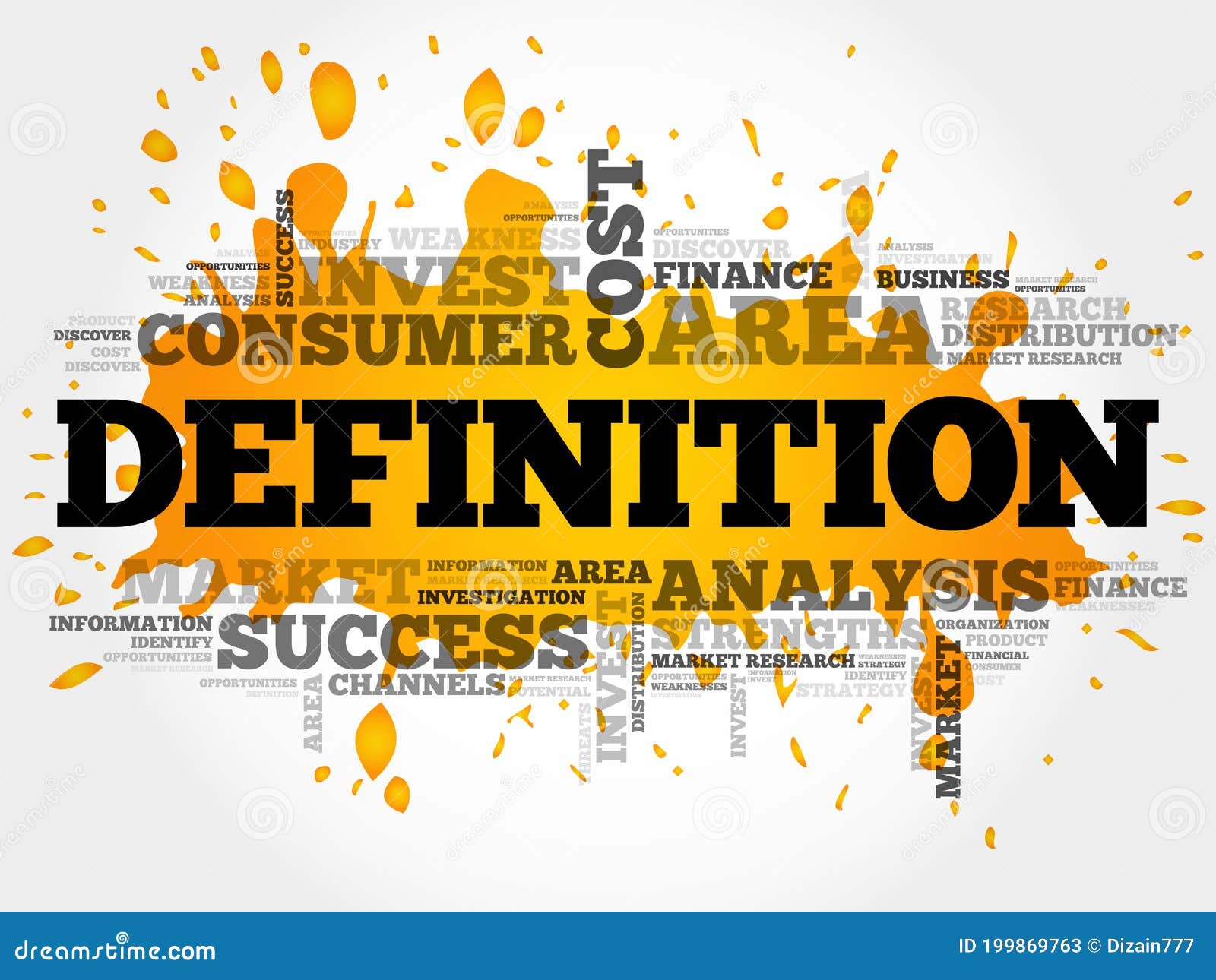 DEFINITION Word Cloud Collage Stock Illustration - Illustration of ...