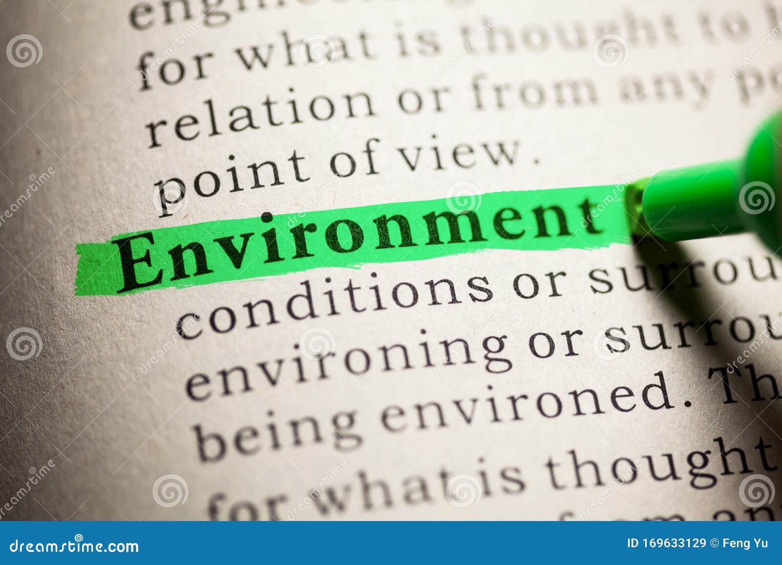 Definition of the Word Environment Stock Image - Image of environment ...