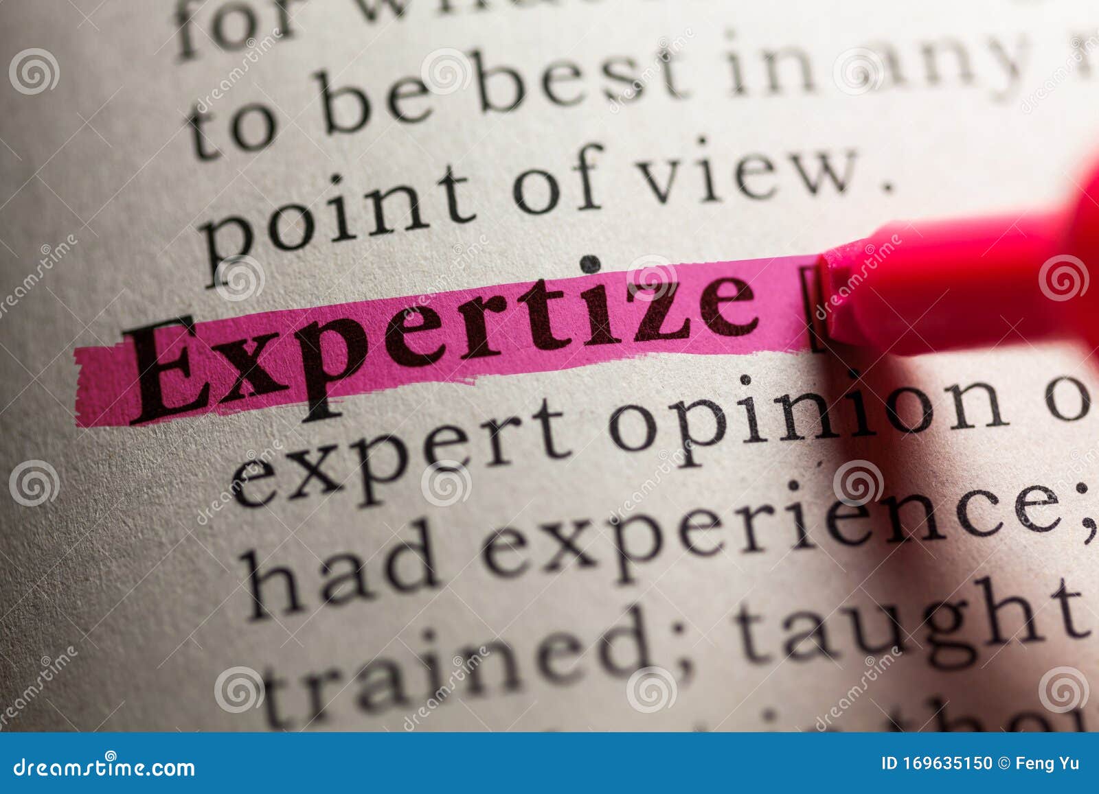 Definition of the Word Expertize Stock Photo - Image of definition ...