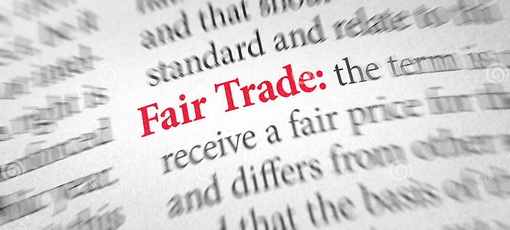 Definition of the Word Fair Trade in a Dictionary Stock Photo - Image ...