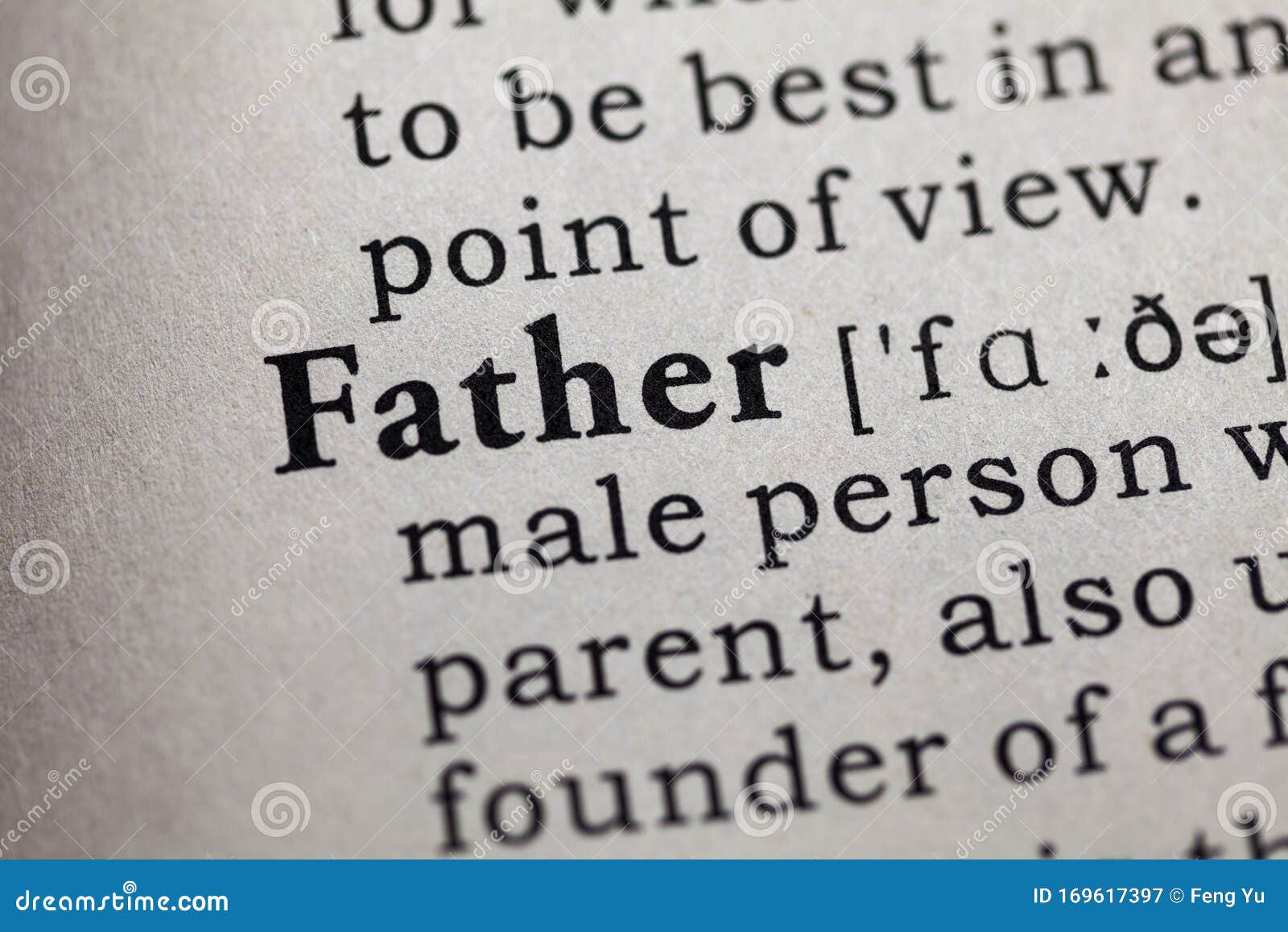 Definition of the Word Father Stock Image - Image of book, parents ...