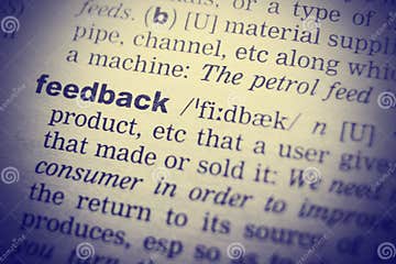 Definition of Word Feedback in Dictionary. Retro Filter Stock Image ...