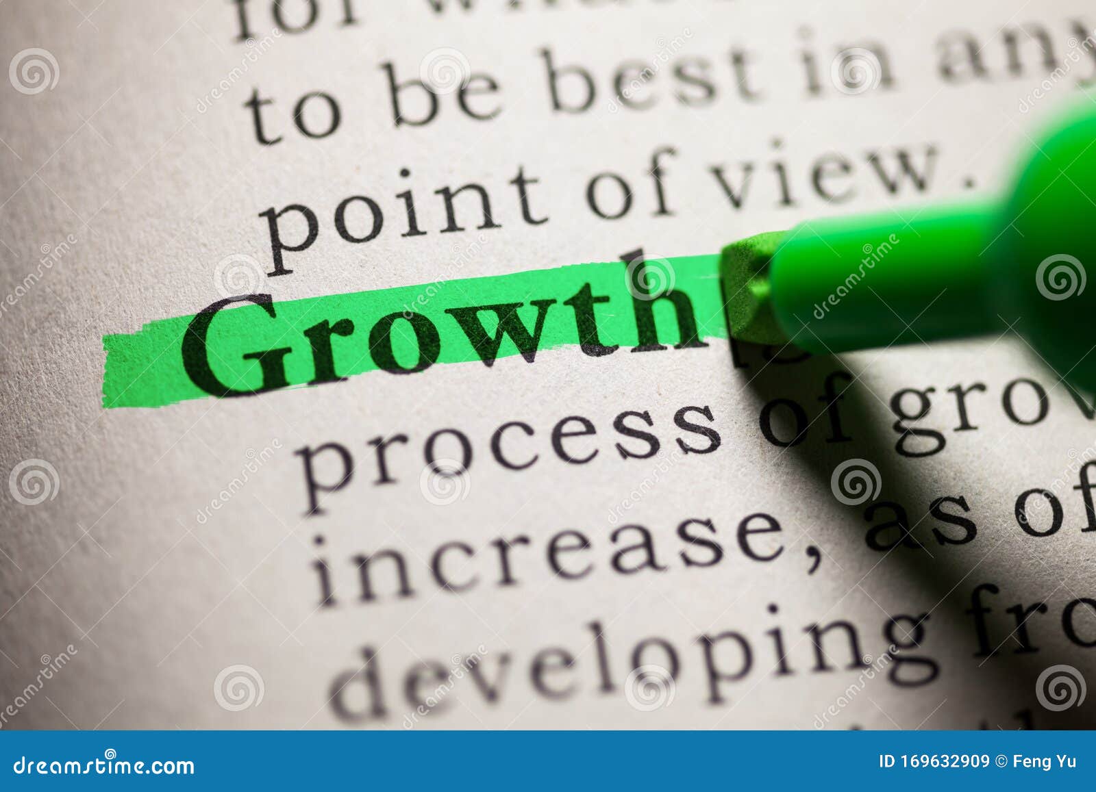 Definition of the Word Growth Stock Image - Image of book, growth ...