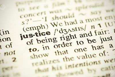 Definition of the Word Justice Stock Photo - Image of definition ...