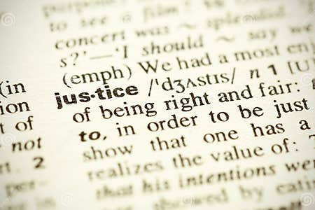 Definition of the Word Justice Stock Photo - Image of definition ...