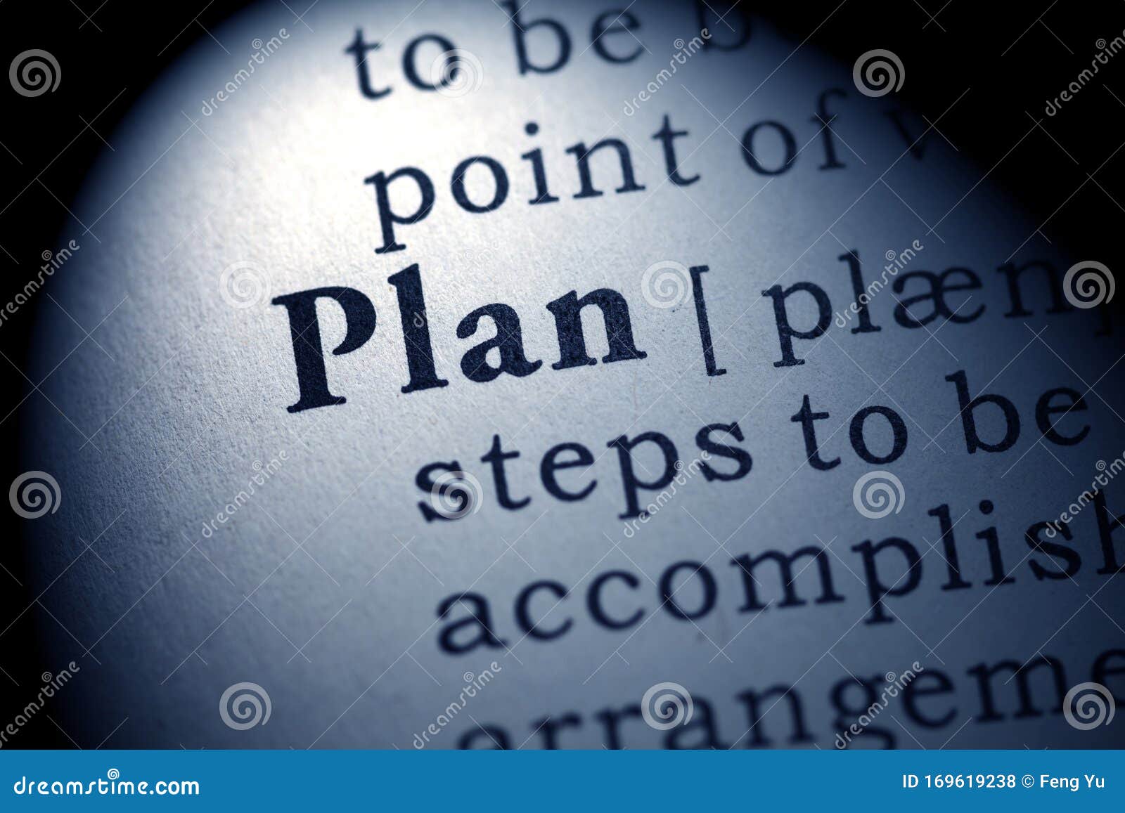 Definition of the Word Plan Stock Photo - Image of page, concepts ...