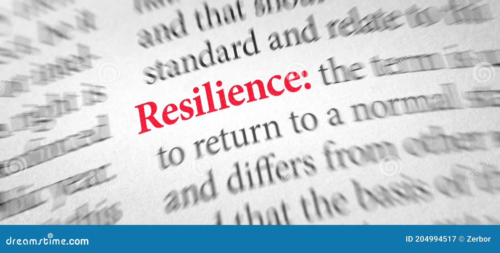 Definition of the Word Resilience in a Dictionary Stock Image - Image ...