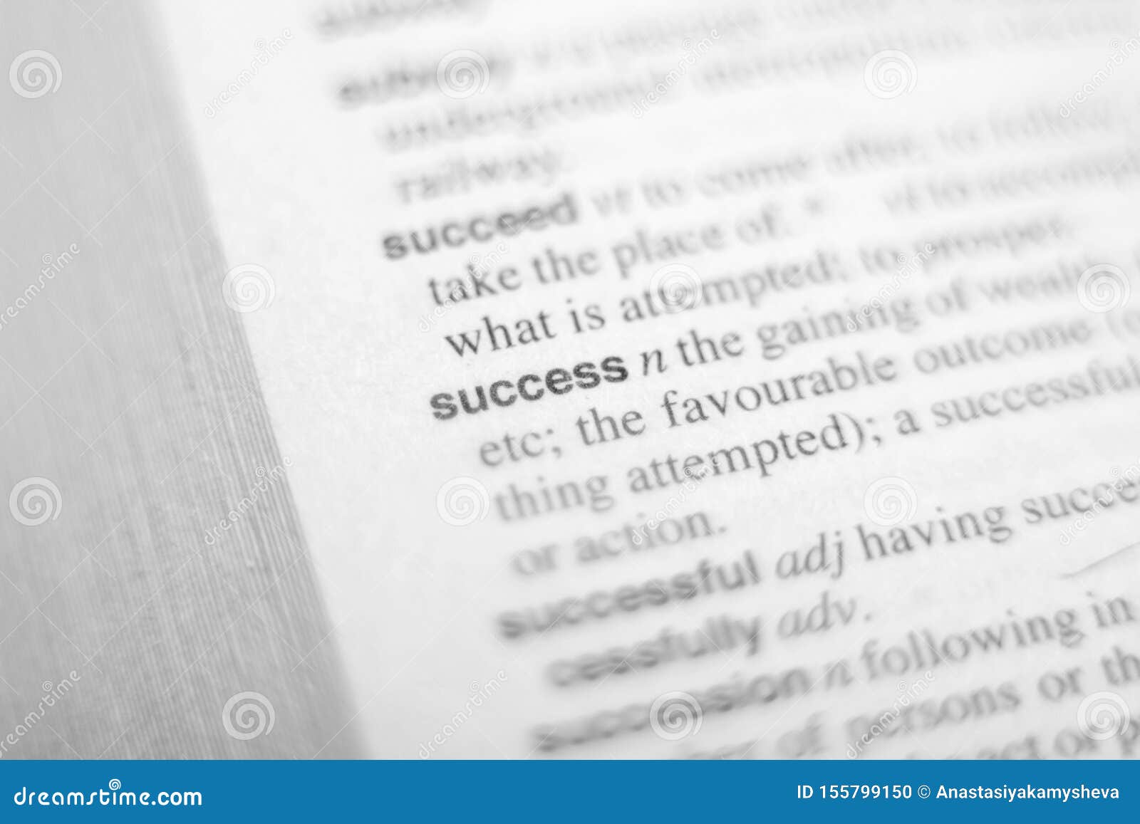 The Definition of the Word Success in the Dictionary Stock Photo ...