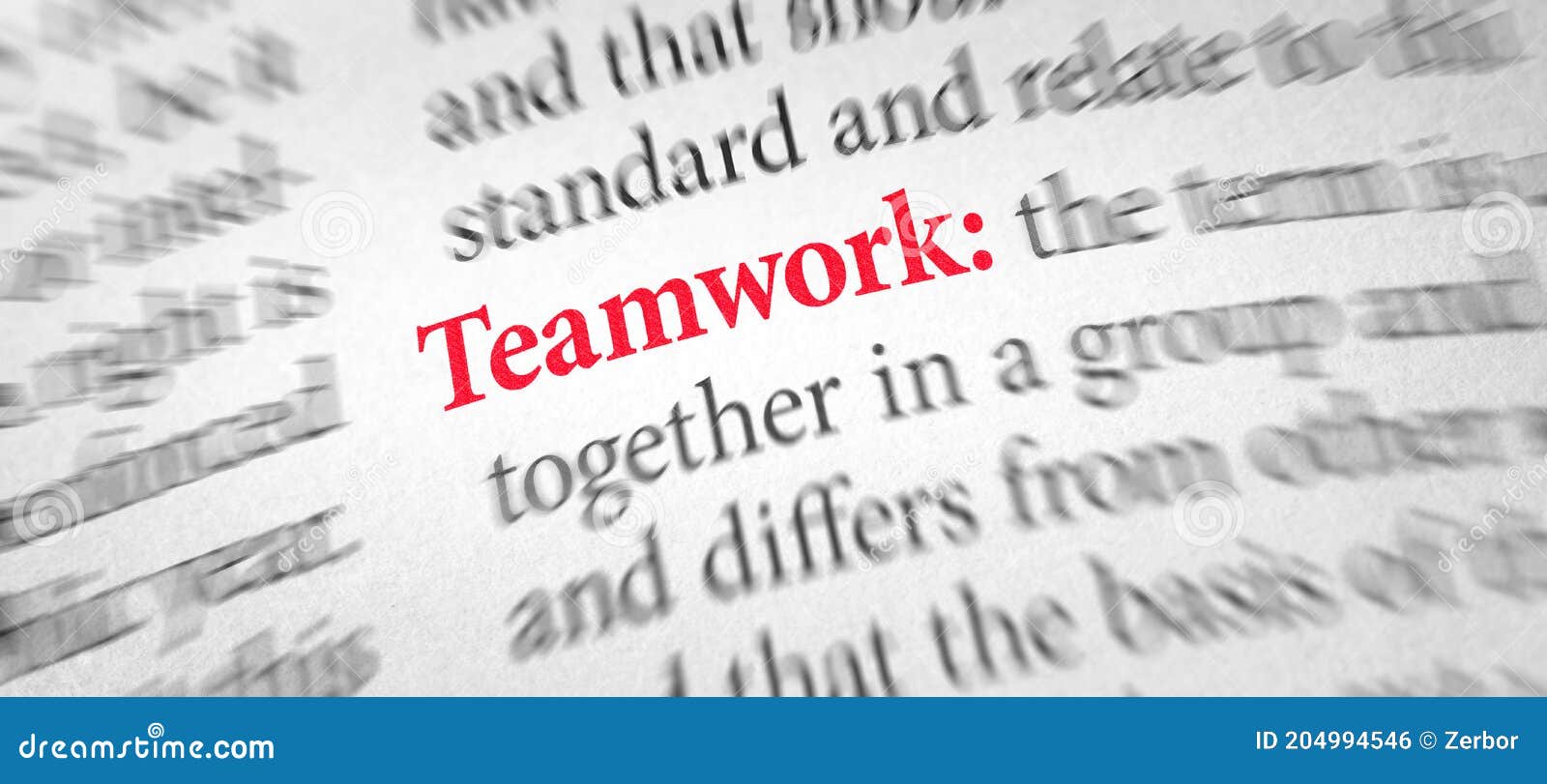 Definition of the Word Teamwork in a Dictionary Stock Photo - Image of ...