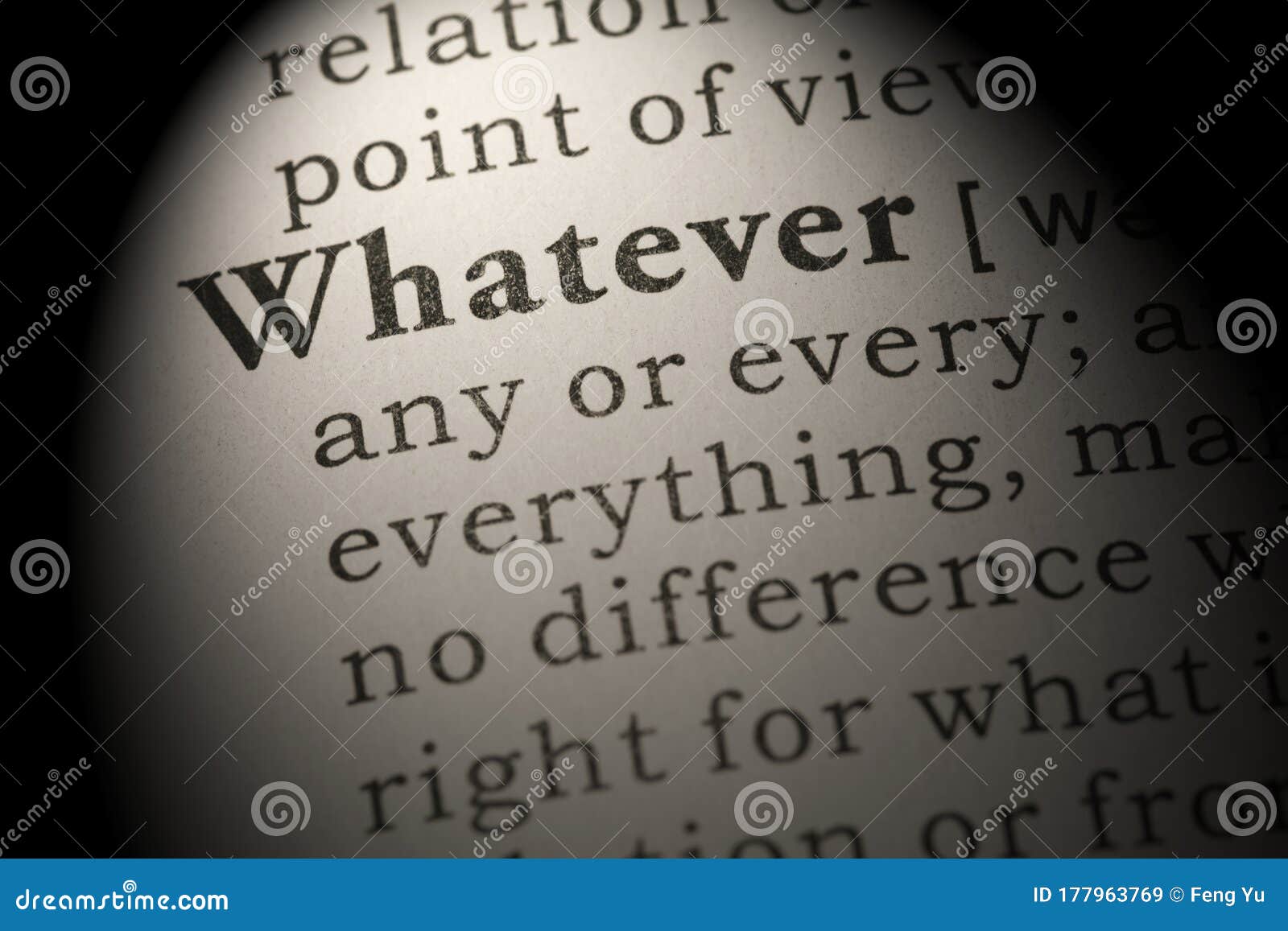 Definition of Word Whatever Stock Image - Image of closeup, definition ...