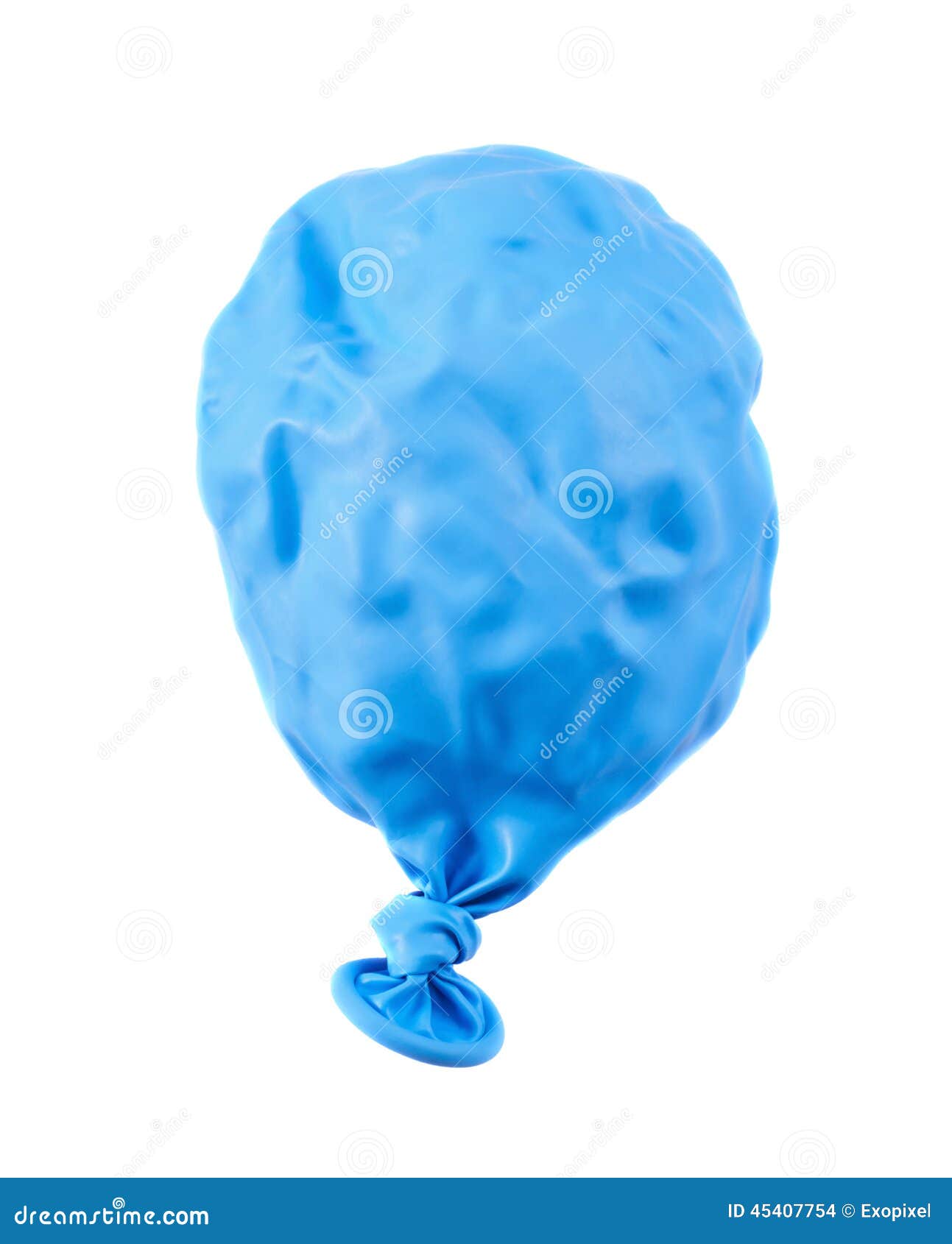 Deflated balloon isolated stock photo. Image of despondency - 45407754
