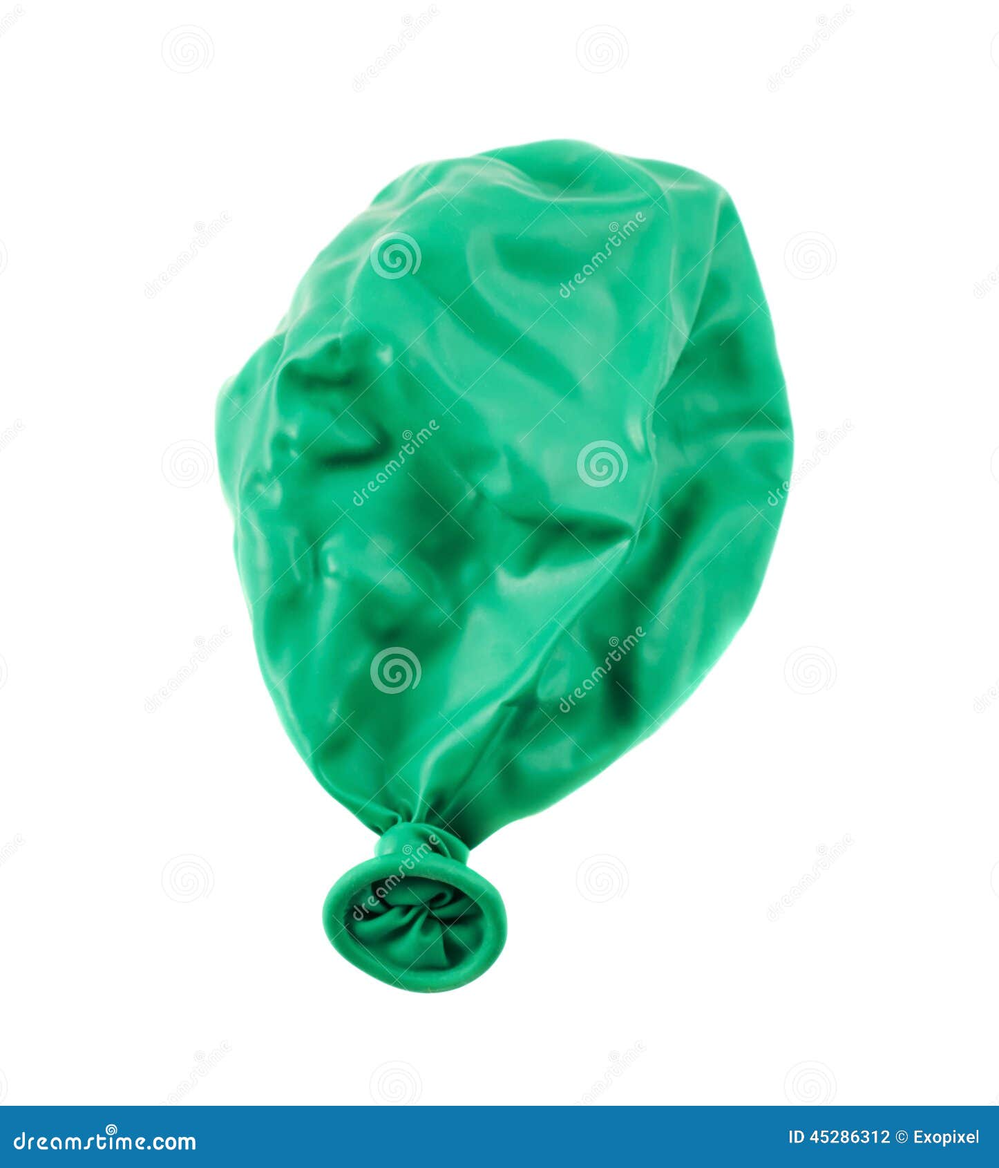 Deflated balloon isolated stock photo. Image of isolated - 45286312