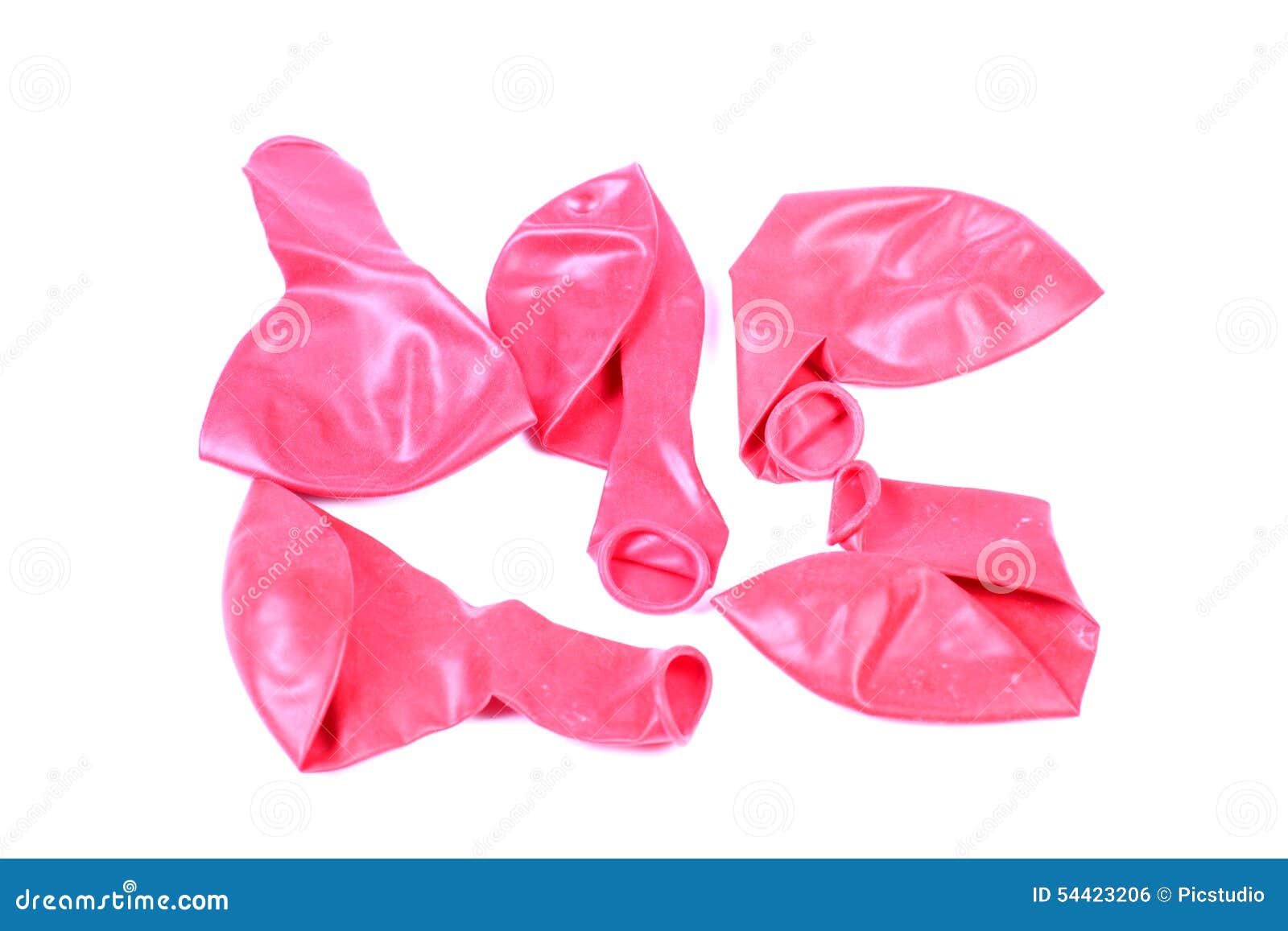 Deflated balloons stock photo. Image of colored, white - 54423206