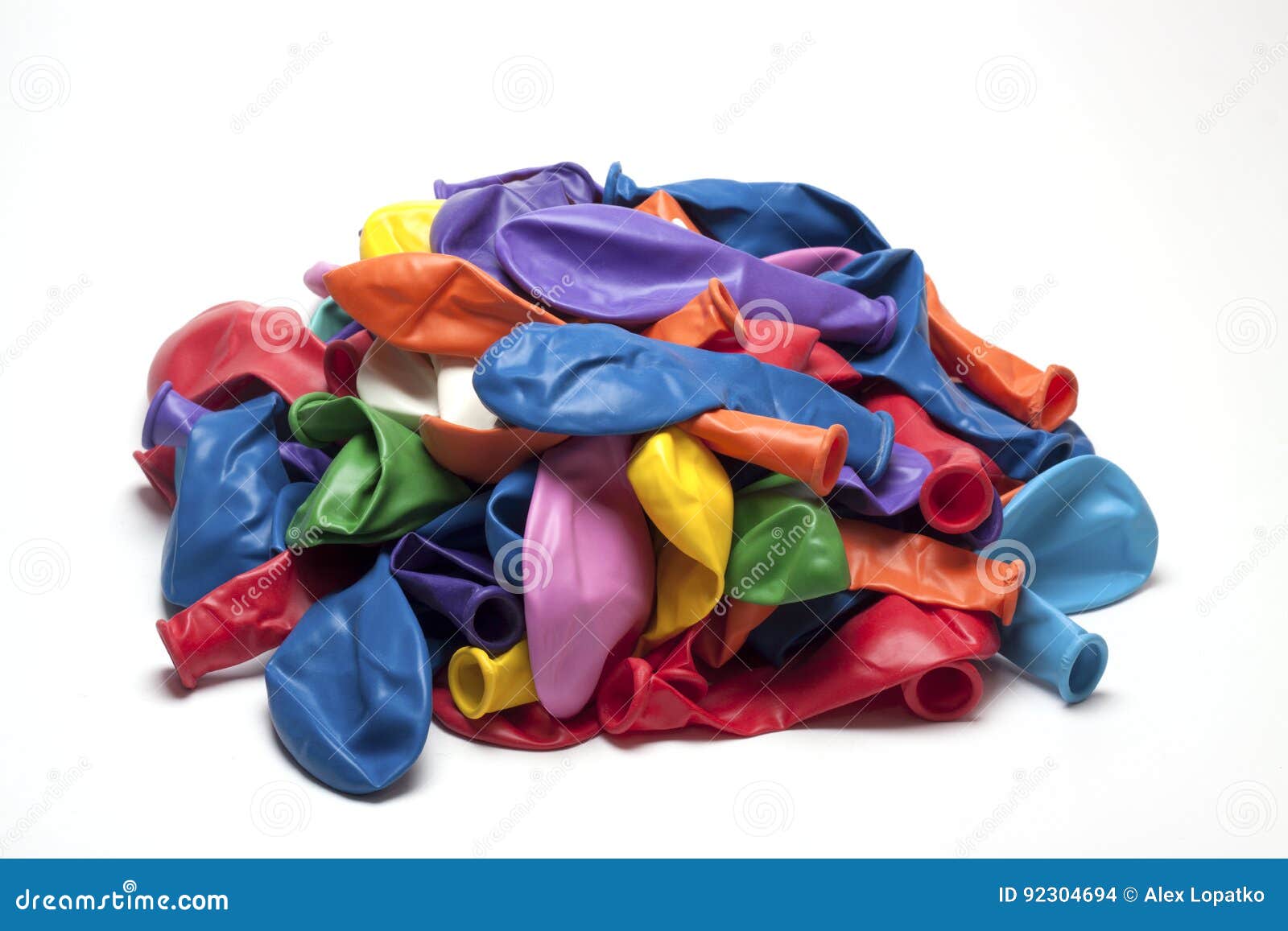 Deflated balloons stock photo. Image of manufacturing - 92304694