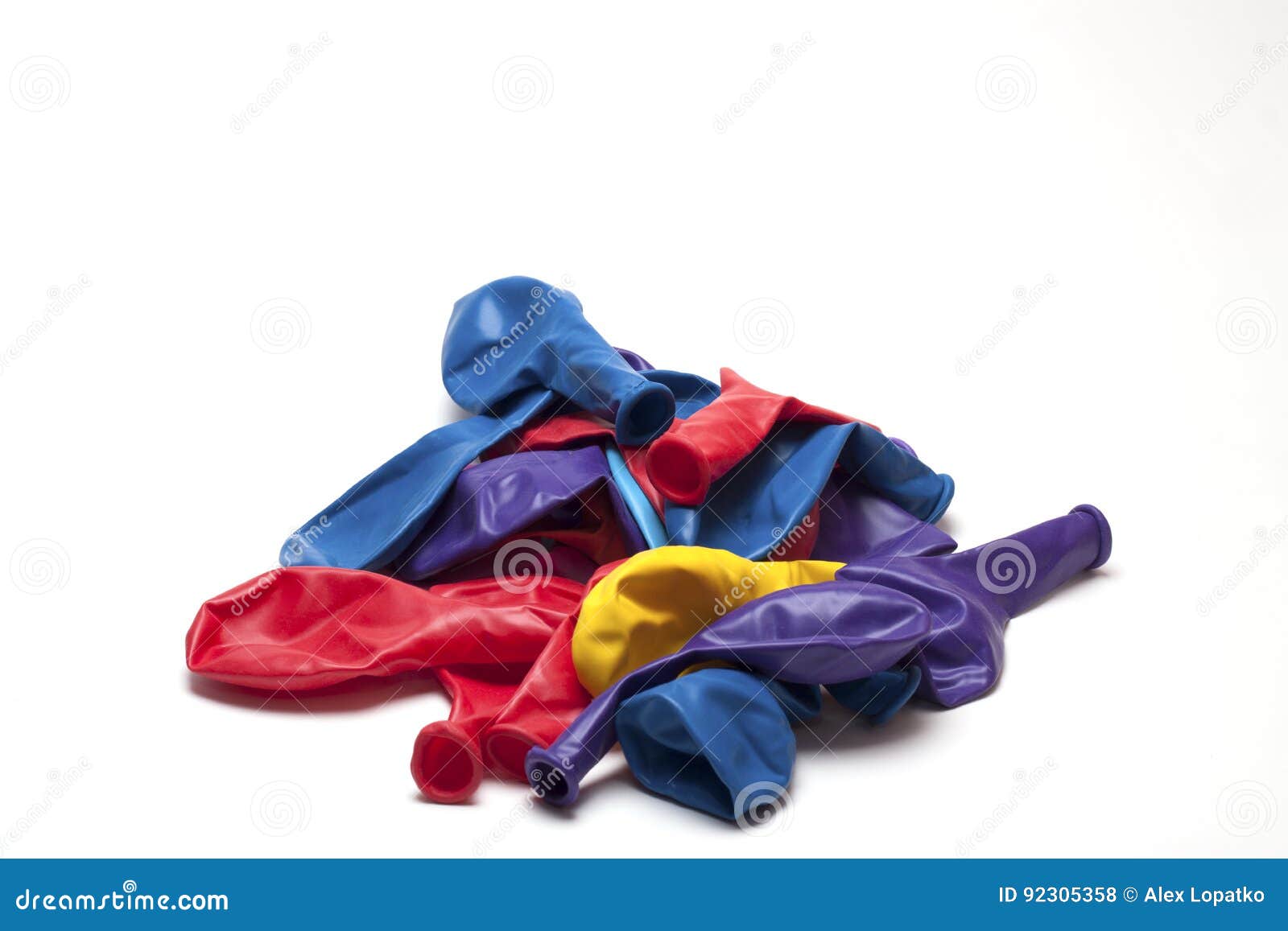 Deflated balloons stock photo. Image of isolation, happiness - 92305358