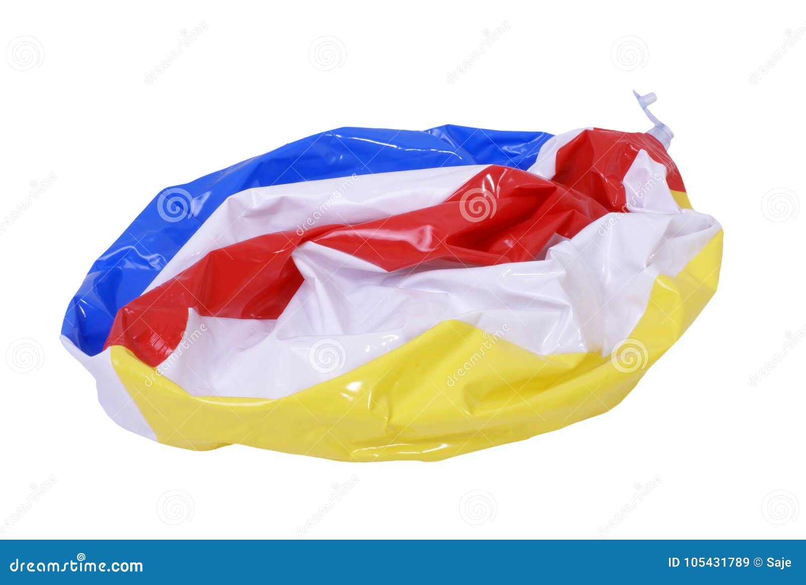 Deflated Beach Ball On White Royalty-Free Stock Photography ...