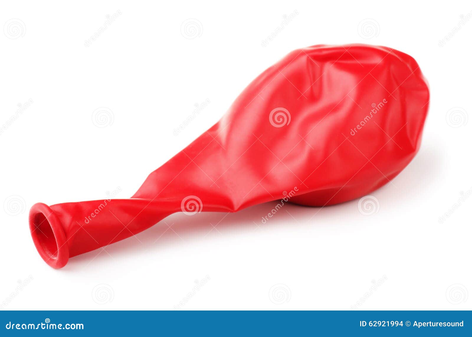 Deflated Czerwony Guma Balon Zdjęcie Stock - Obraz złożonej z dmuchanie ...