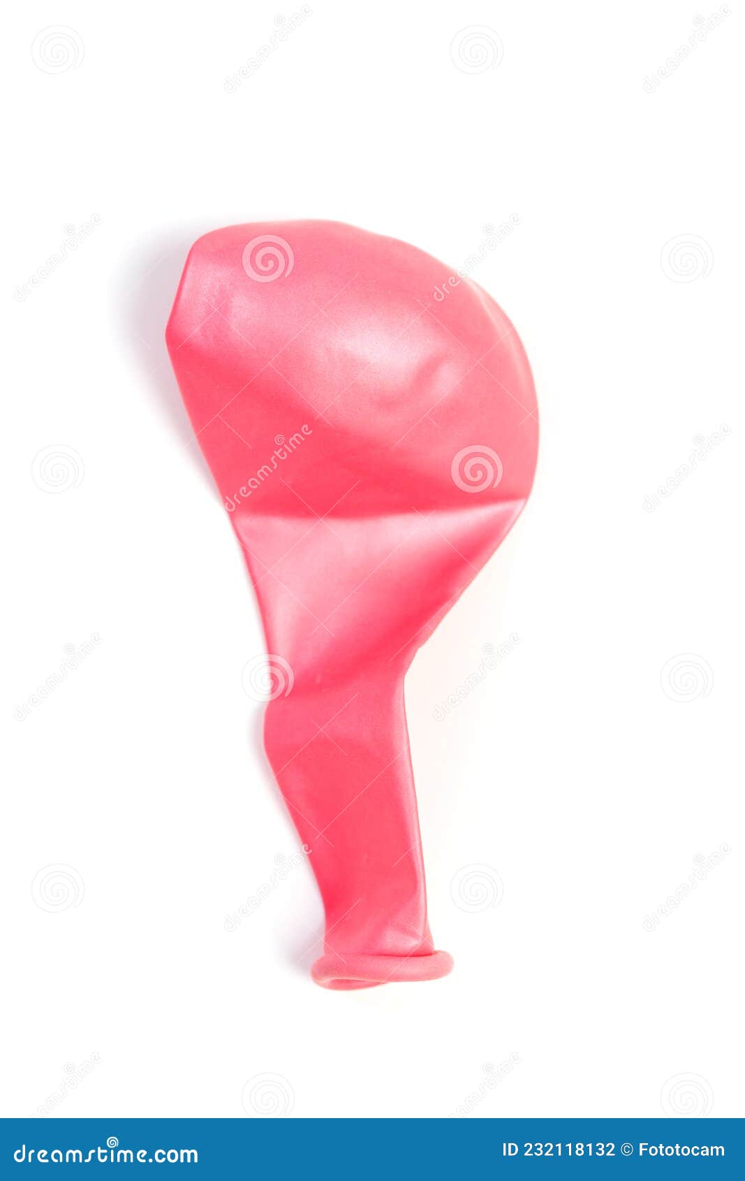 Deflated Inflatable Ball Isolated on White Background Stock Photo ...