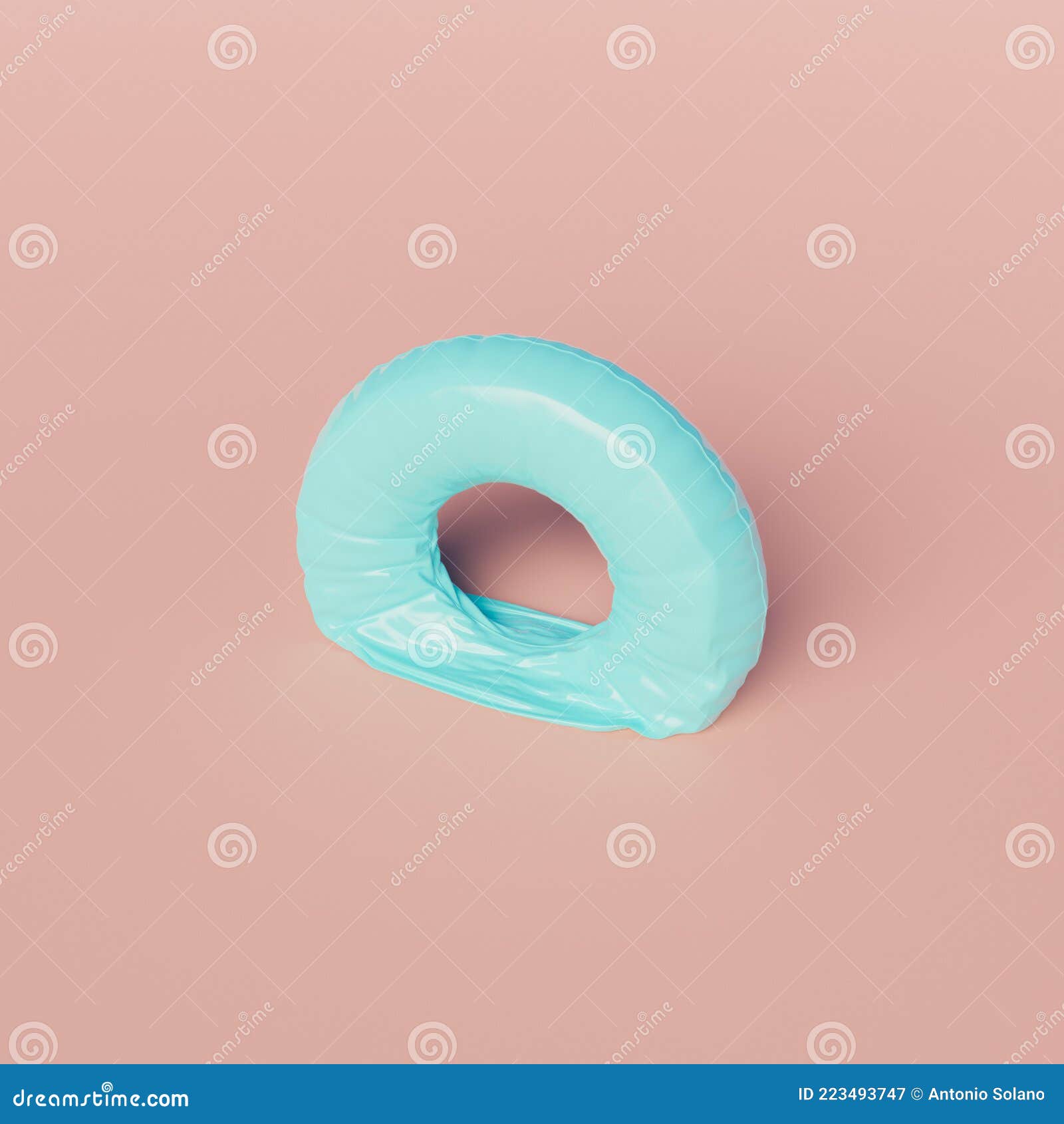 Deflated Beach Ball With Earth Map And Red Pump Stock Illustration ...