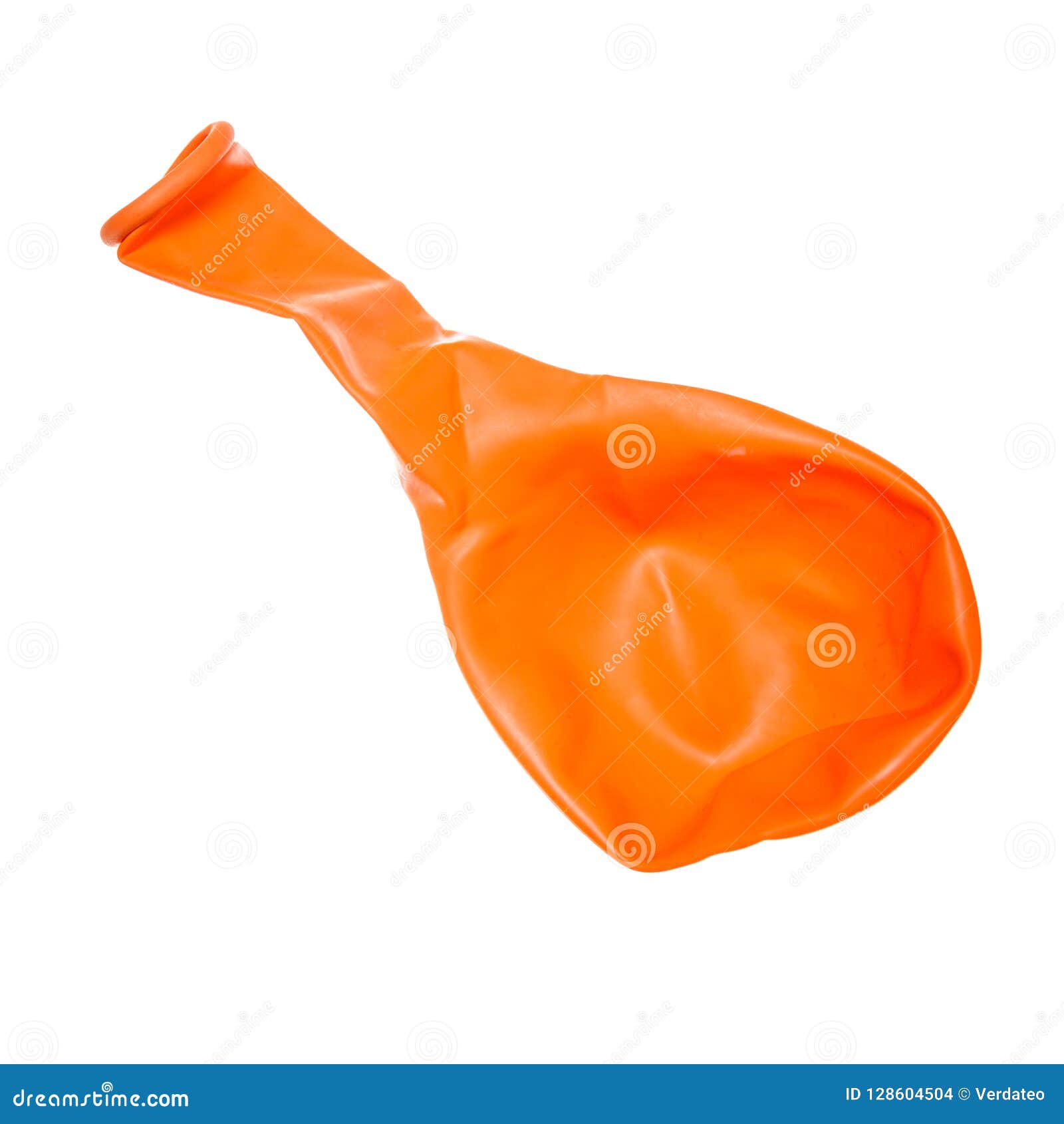 Deflated orange balloon stock photo. Image of deflated - 128604504