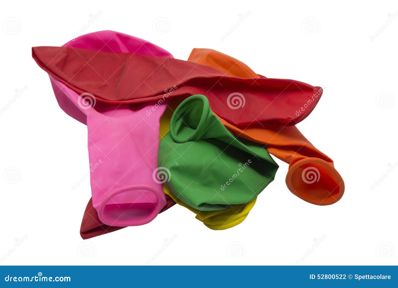 Deflated rubber balloons stock photo. Image of isolated - 52800522