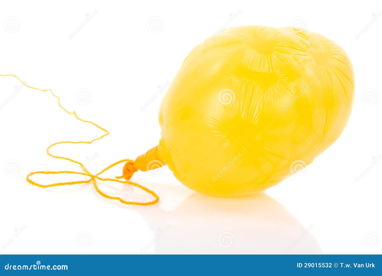 Deflated Yellow Balloon at a Rope Stock Photo - Image of clipping ...