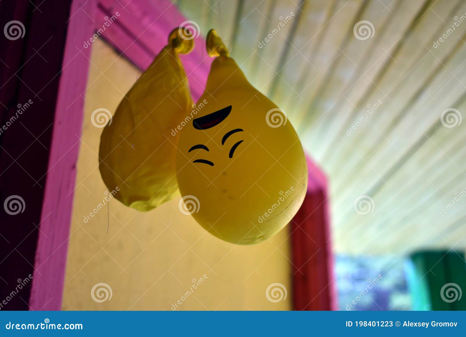 Deflated Balloons Hang From The Ceiling Royalty-Free Stock Photo ...