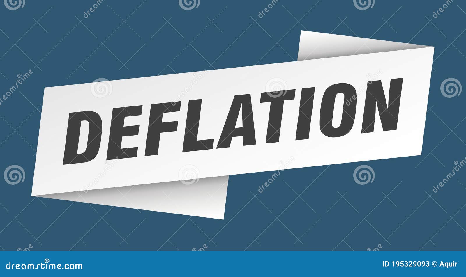 Deflation Banner Template. Ribbon Label Sign. Sticker Stock Vector ...