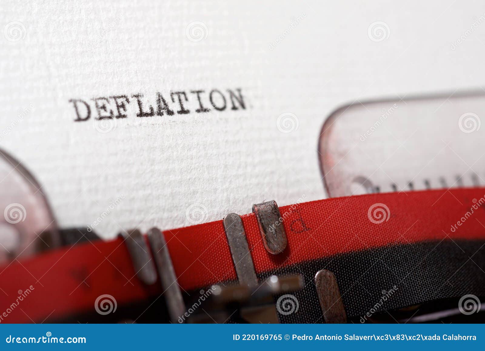 Deflation concept view stock image. Image of letter - 220169765