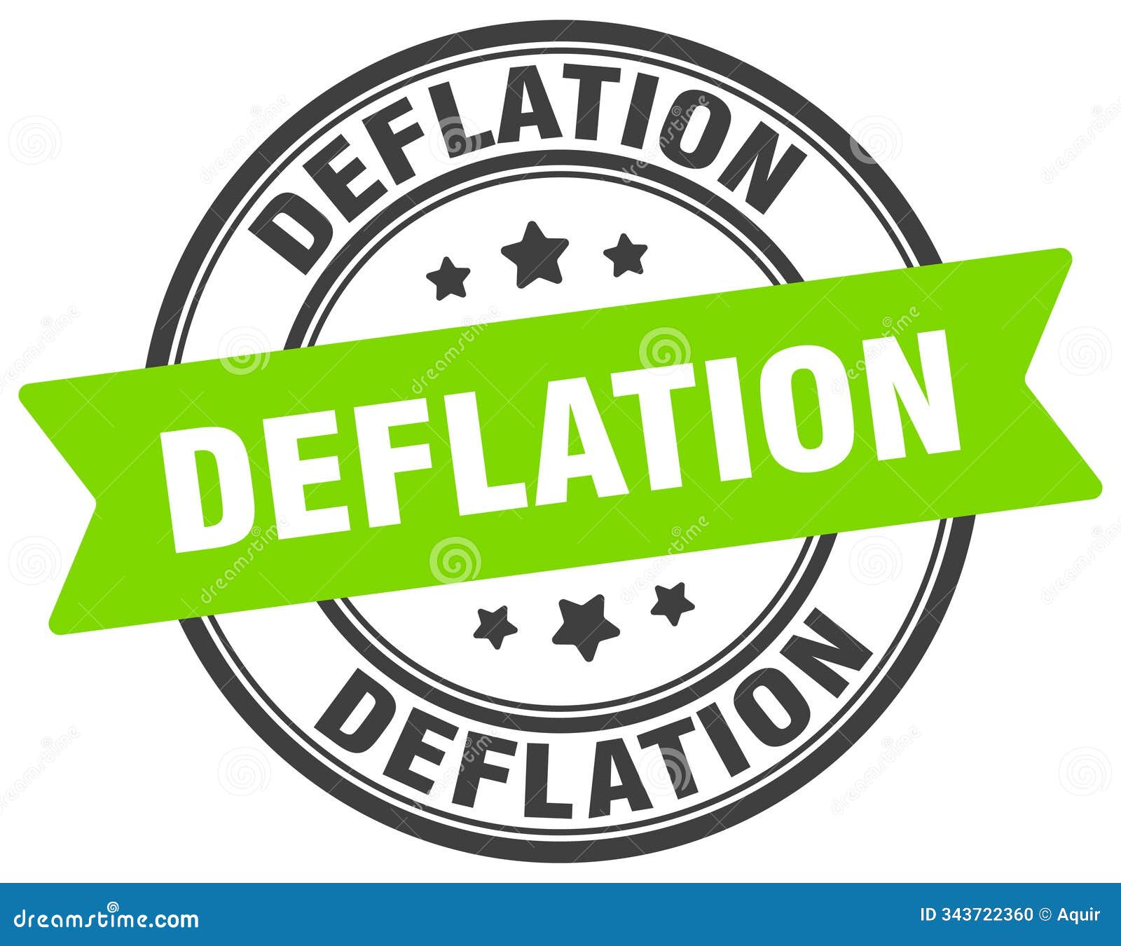 Deflation Stamp. Deflation Label on Transparent Background. Round Sign ...
