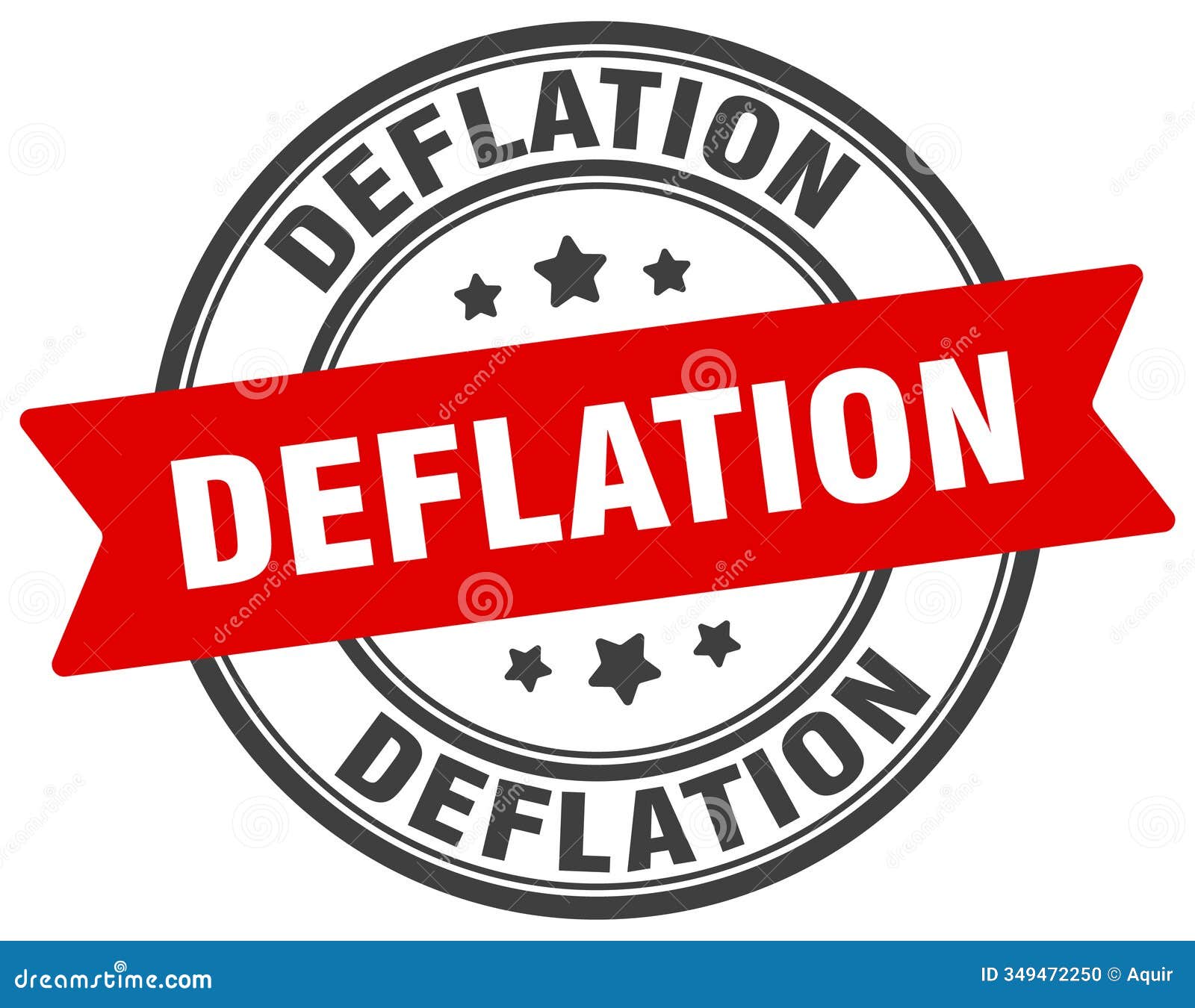 Deflation Stamp. Deflation Label. Round Grunge Sign Vector Illustration ...