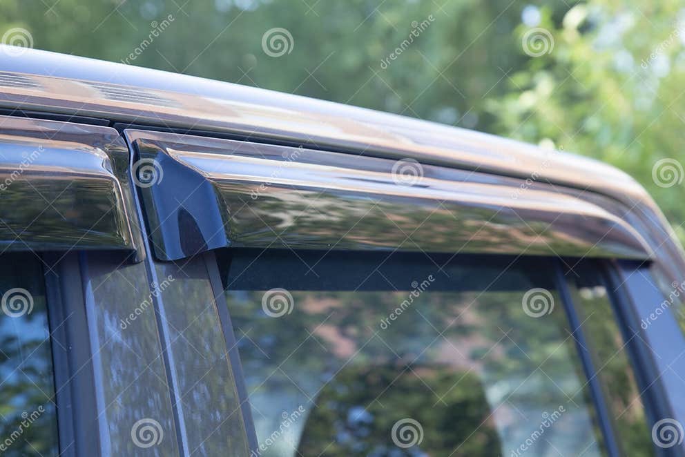 Deflectors for Side Windows of the Car.Car Accessory Stock Photo ...