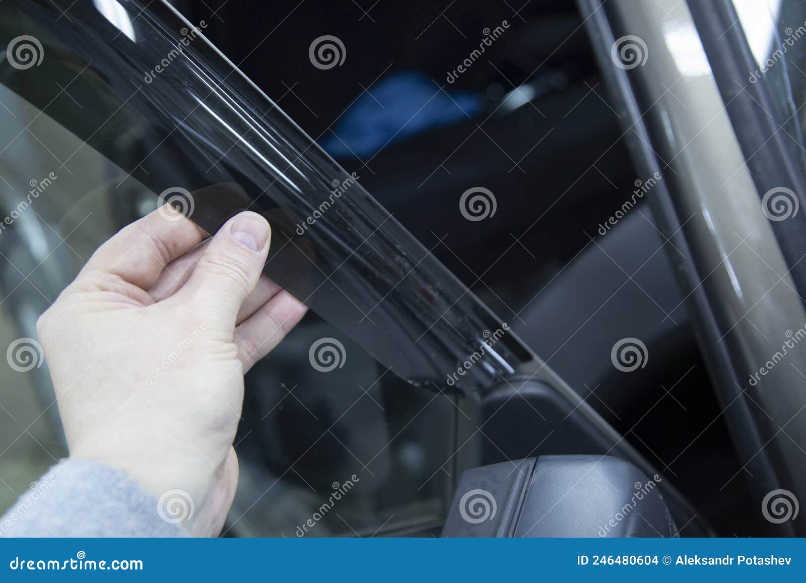 Deflectors for Side Windows of the Car.Car Accessory Stock Photo ...
