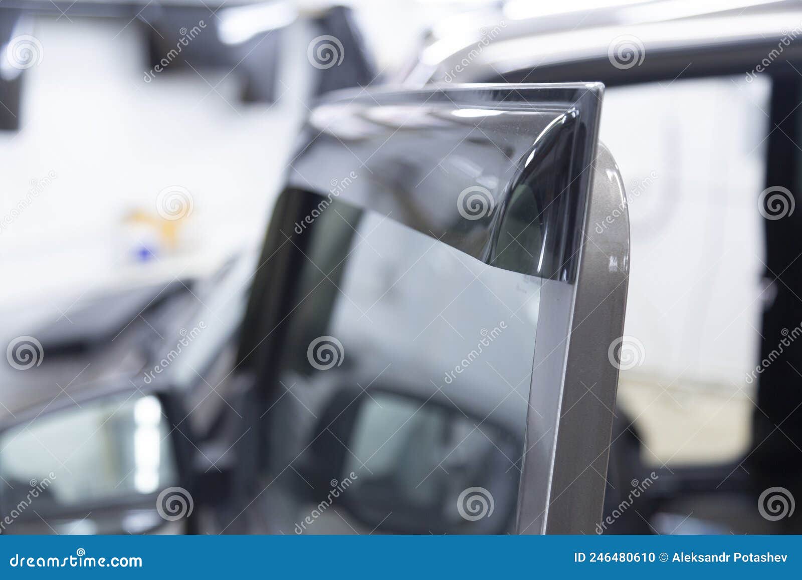Deflectors for Side Windows of the Car.Car Accessory Stock Photo ...