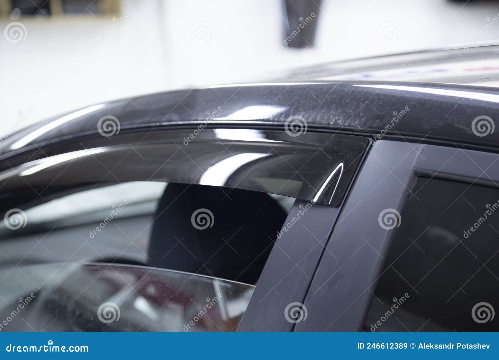 Deflectors for Side Windows of the Car.Car Accessory Stock Image ...
