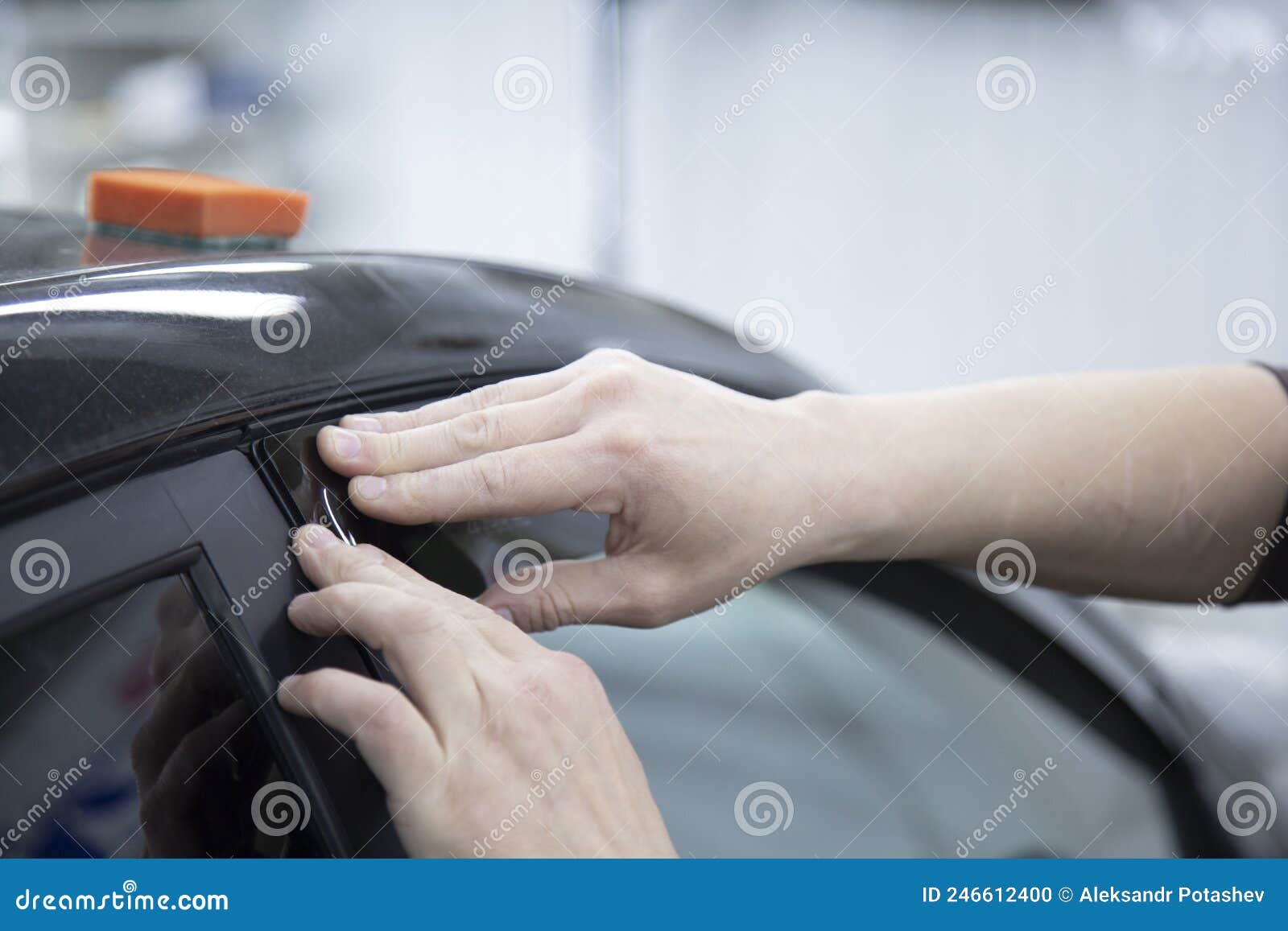 Deflectors for Side Windows of the Car.Car Accessory Stock Photo ...