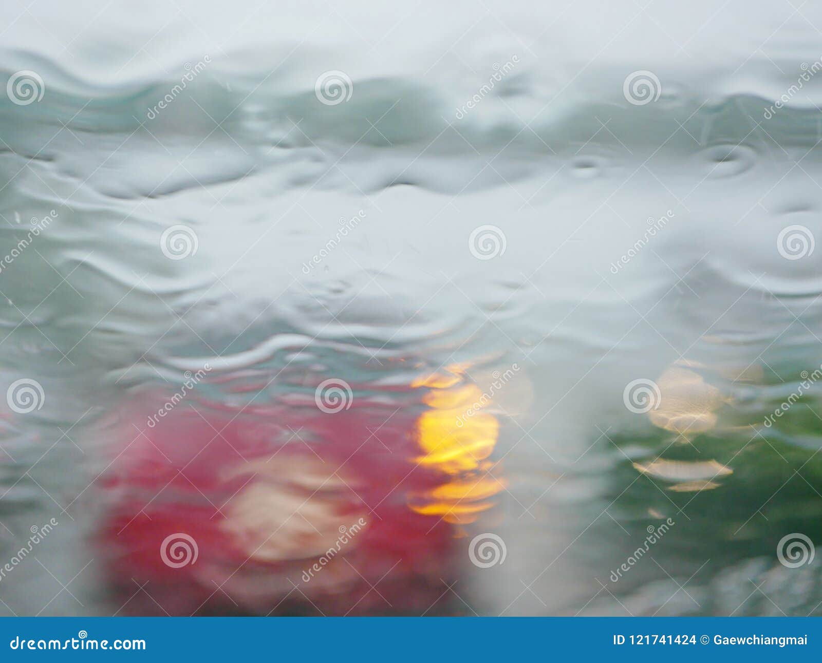 Defocus Background of Rain on Car Slanted Windshield on a Rainy Day ...