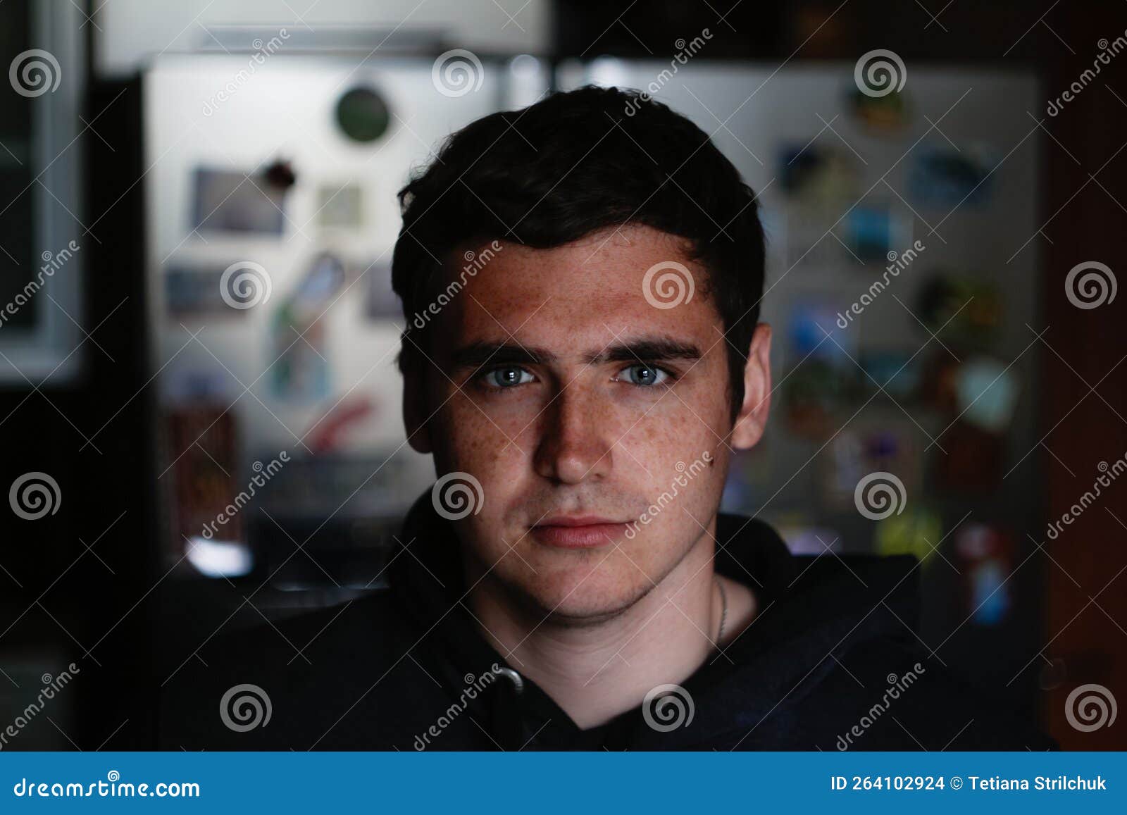 Defocus Portrait Of A Young Brunette Caucasian Man On Yellow Background ... Defocus Portrait Of A Young Brunette Caucasian Man On Yellow Background ...