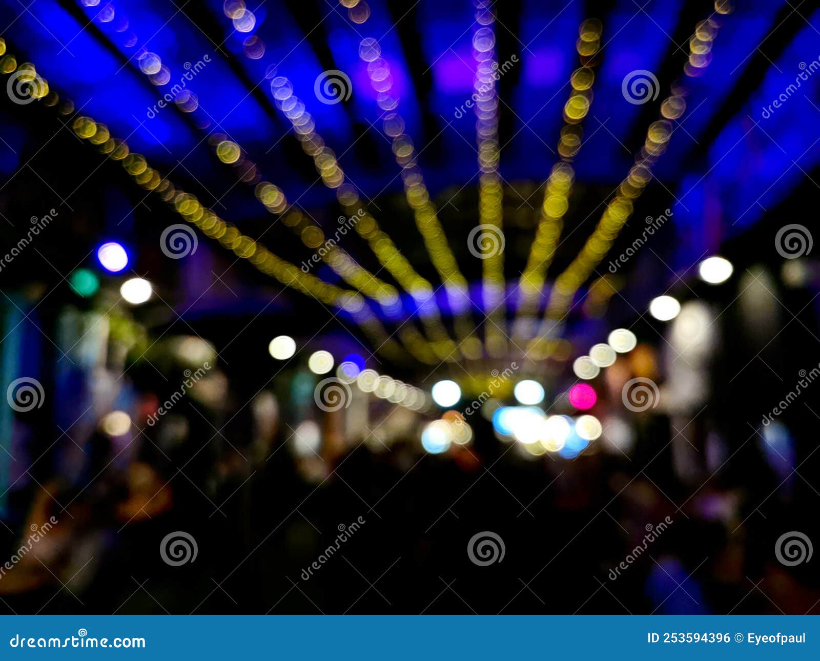 Defocused Abstract Blurred Background Scene of Light Random Pattern in ...