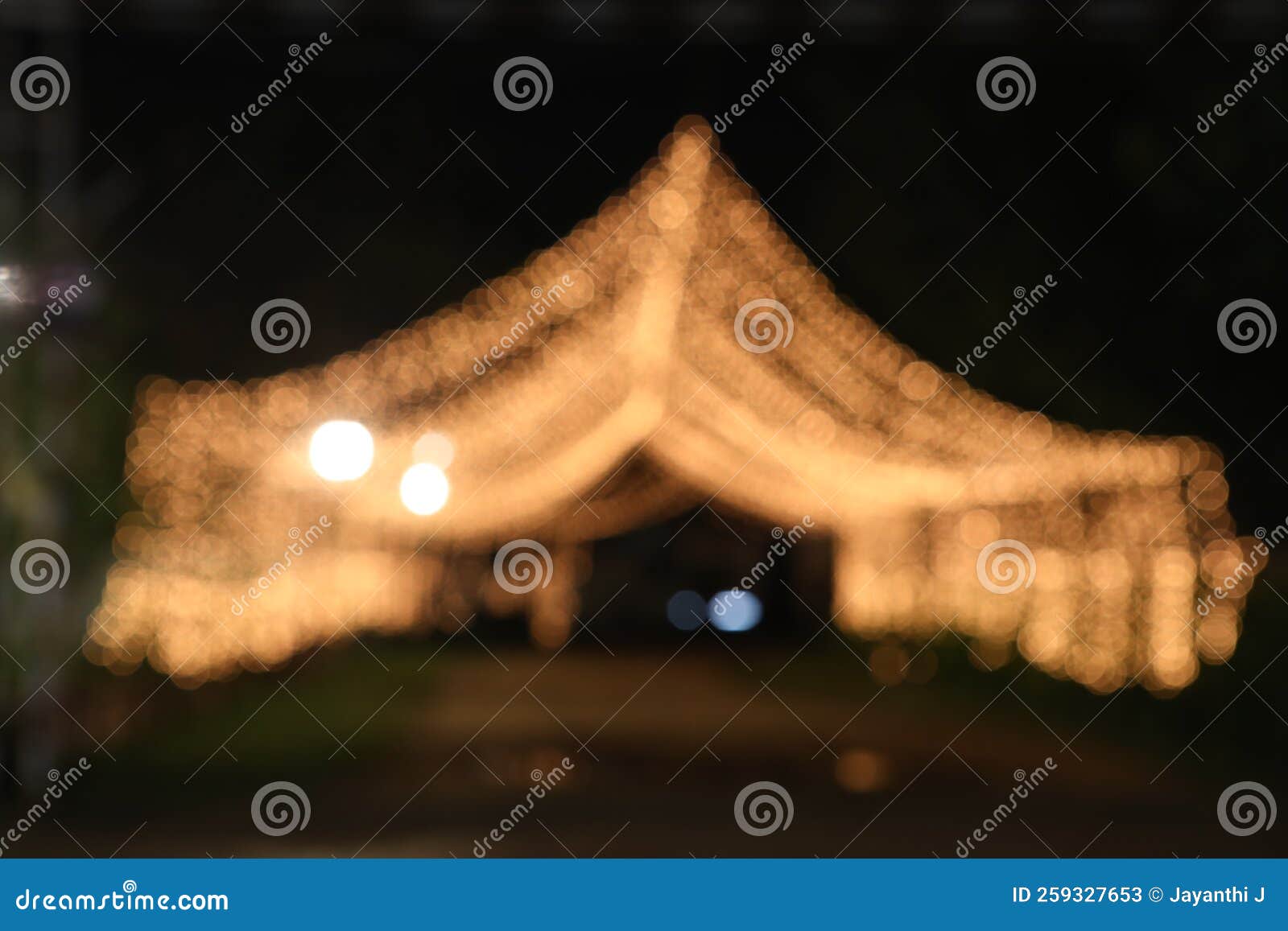Defocused Arch light bokeh stock image. Image of arch - 259327653