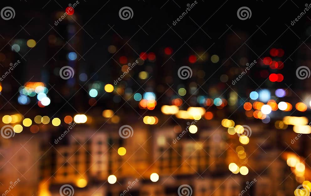 Defocused city lights stock photo. Image of dark, effect - 14277298