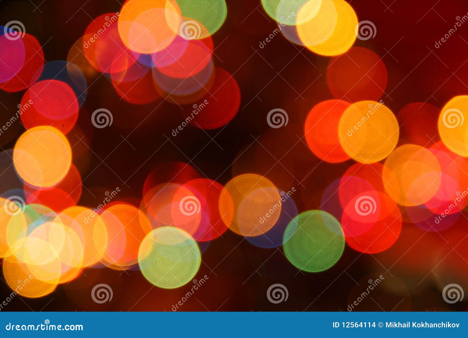 Defocused Colored Circular Lights Stock Photo - Image of orange, dark ...