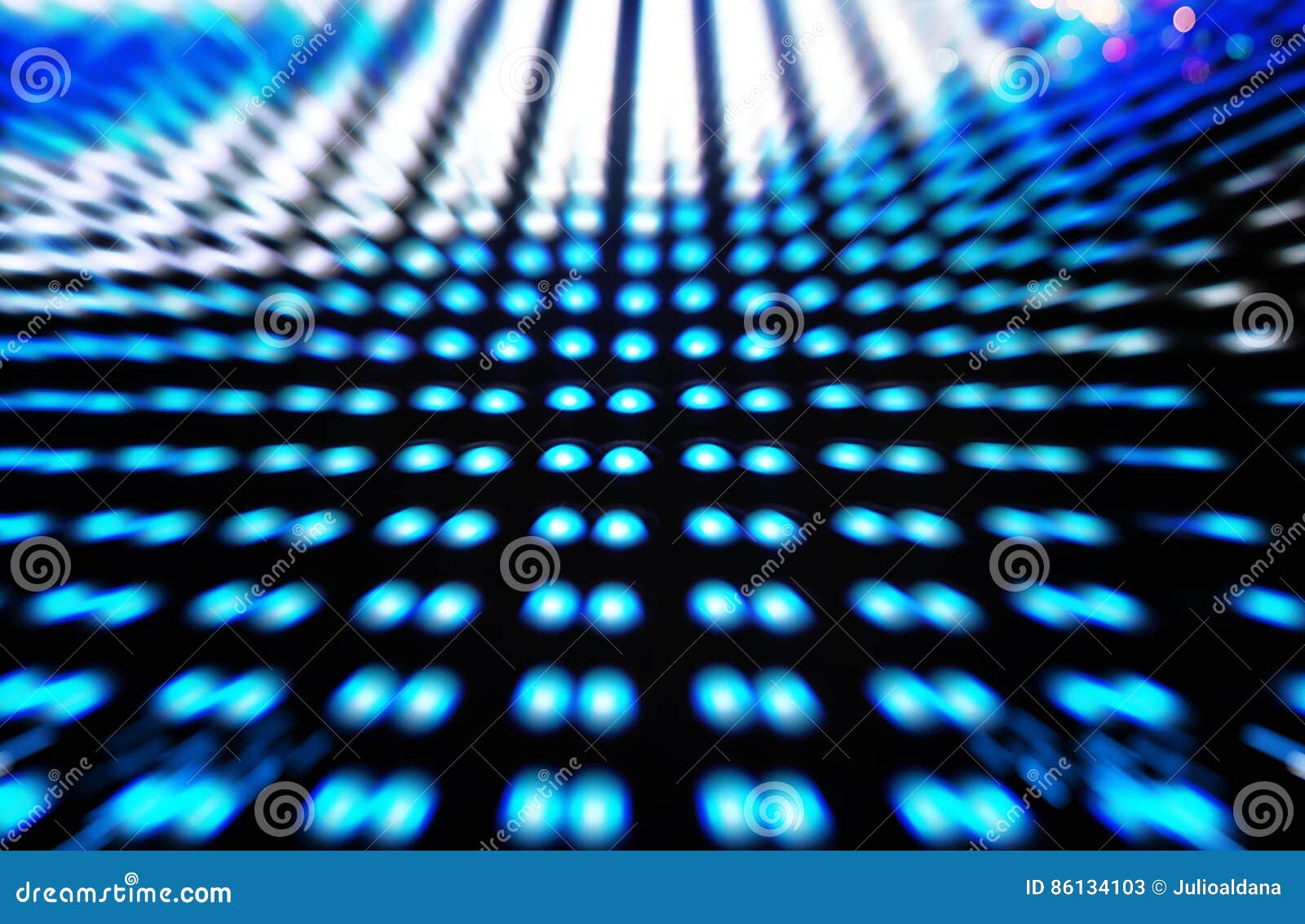 Defocused Colored LEDs, Blue Blur Abstract Background Stock Image ...