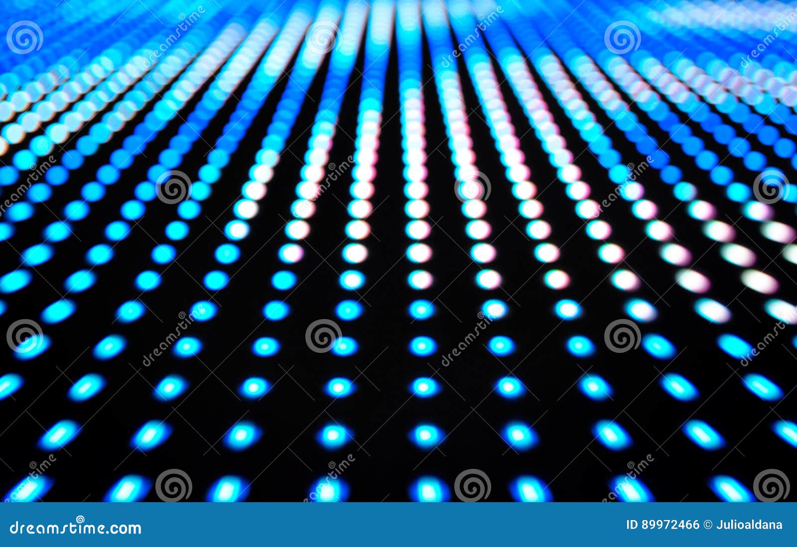 Defocused Colored LEDs, Blue Blur Abstract Background Stock ...