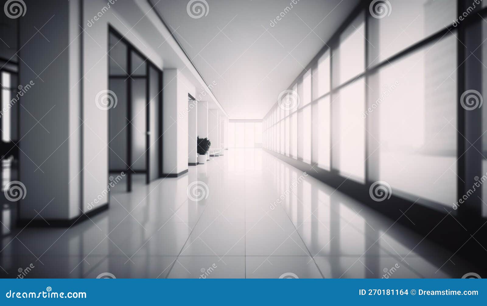 Defocused Empty Hotel or Office Interior in Clean Environment Stock ...