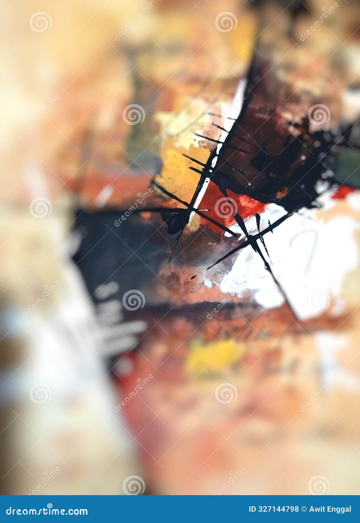 Defocused Expressionism Abstract Painting Art Stock Photo - Image of ...