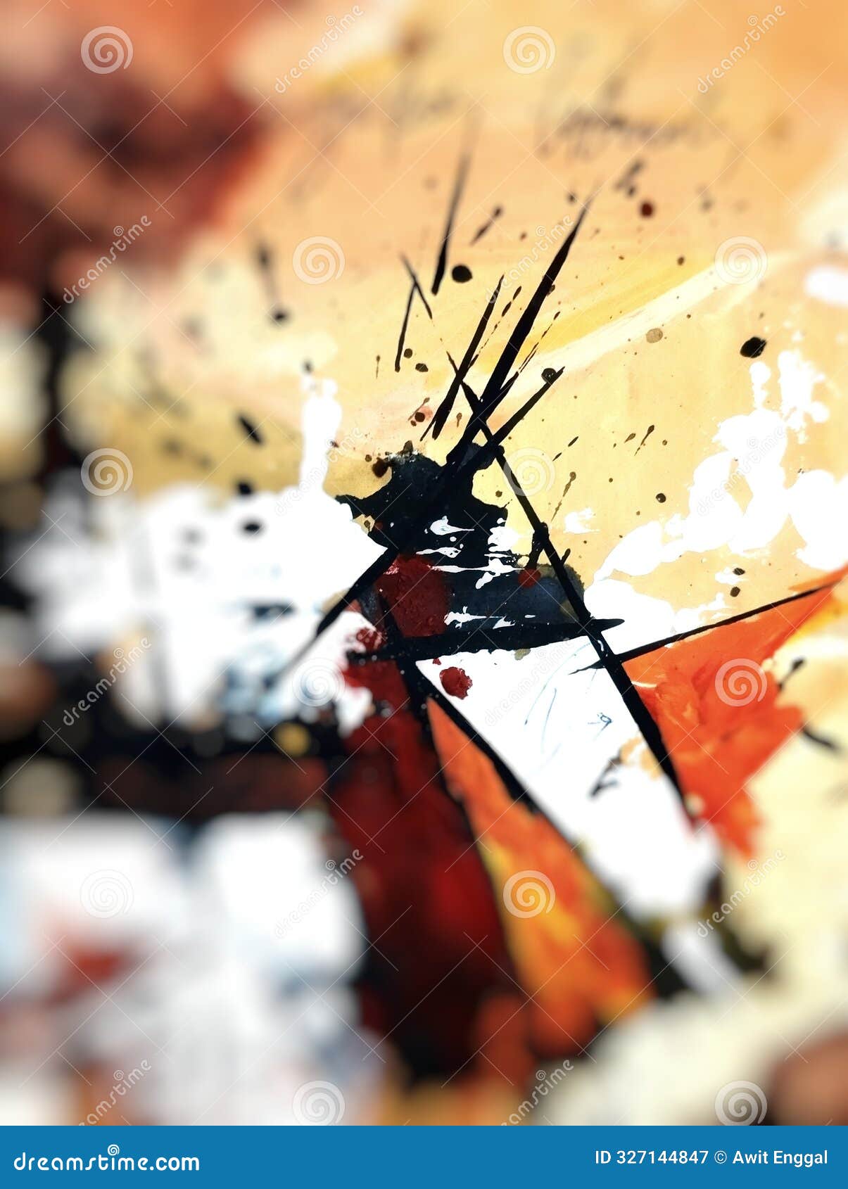Defocused Expressionism Abstract Painting Art Stock Image - Image of ...