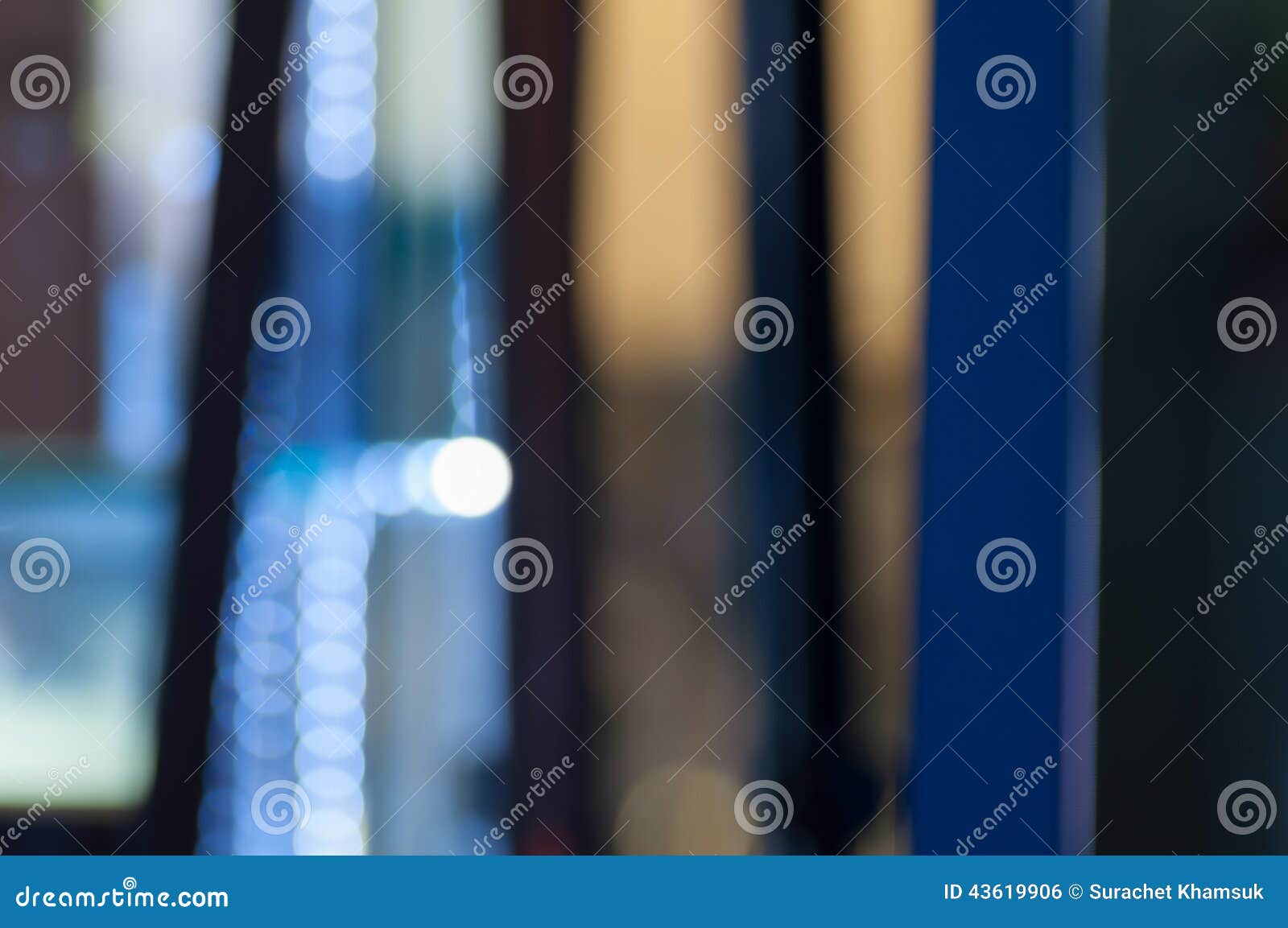 Defocused Lights Abstract Blue Background Stock Photo - Image of ...