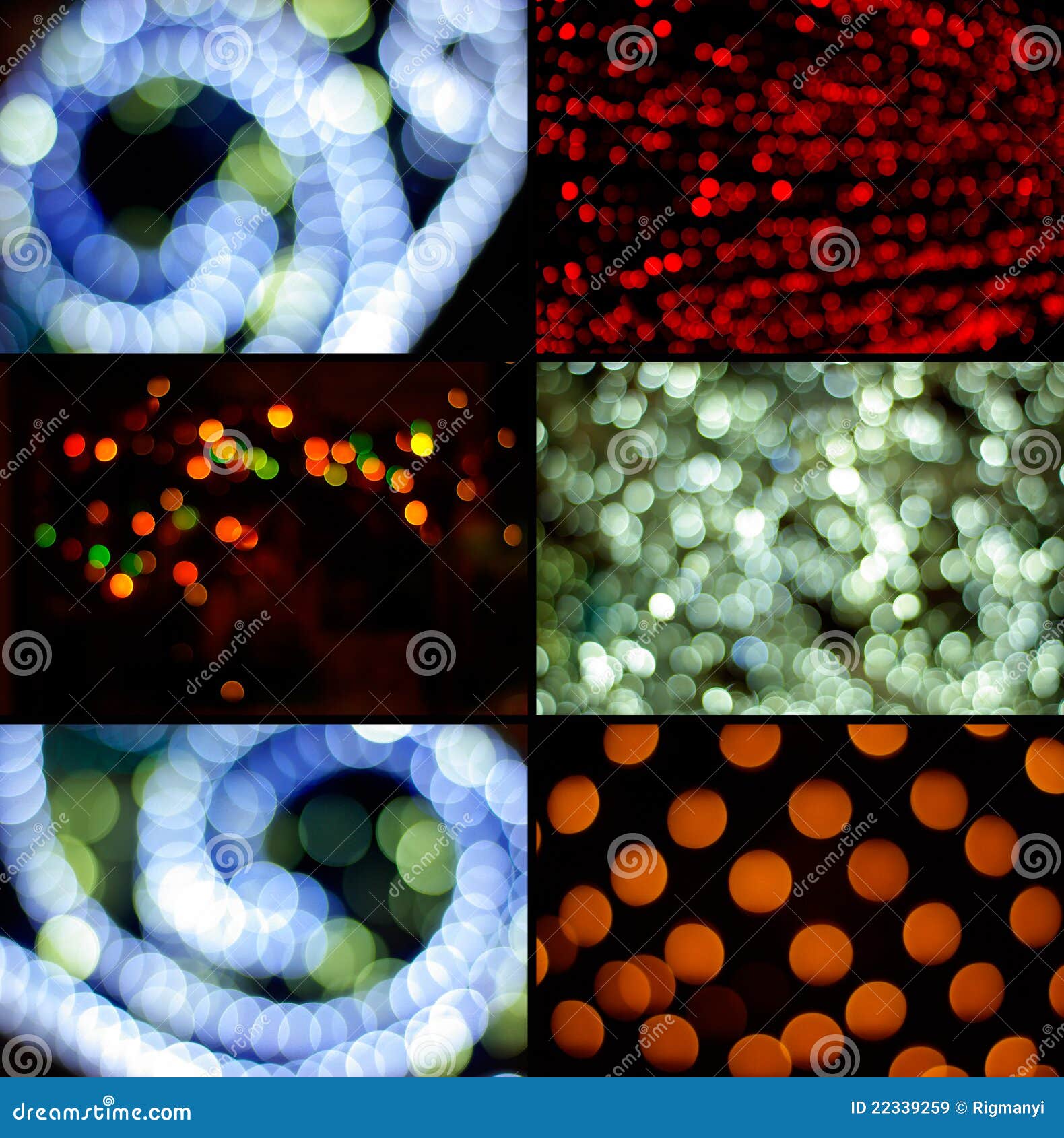 Defocused Lights Abstracts Set Stock Image - Image of party, colorful ...