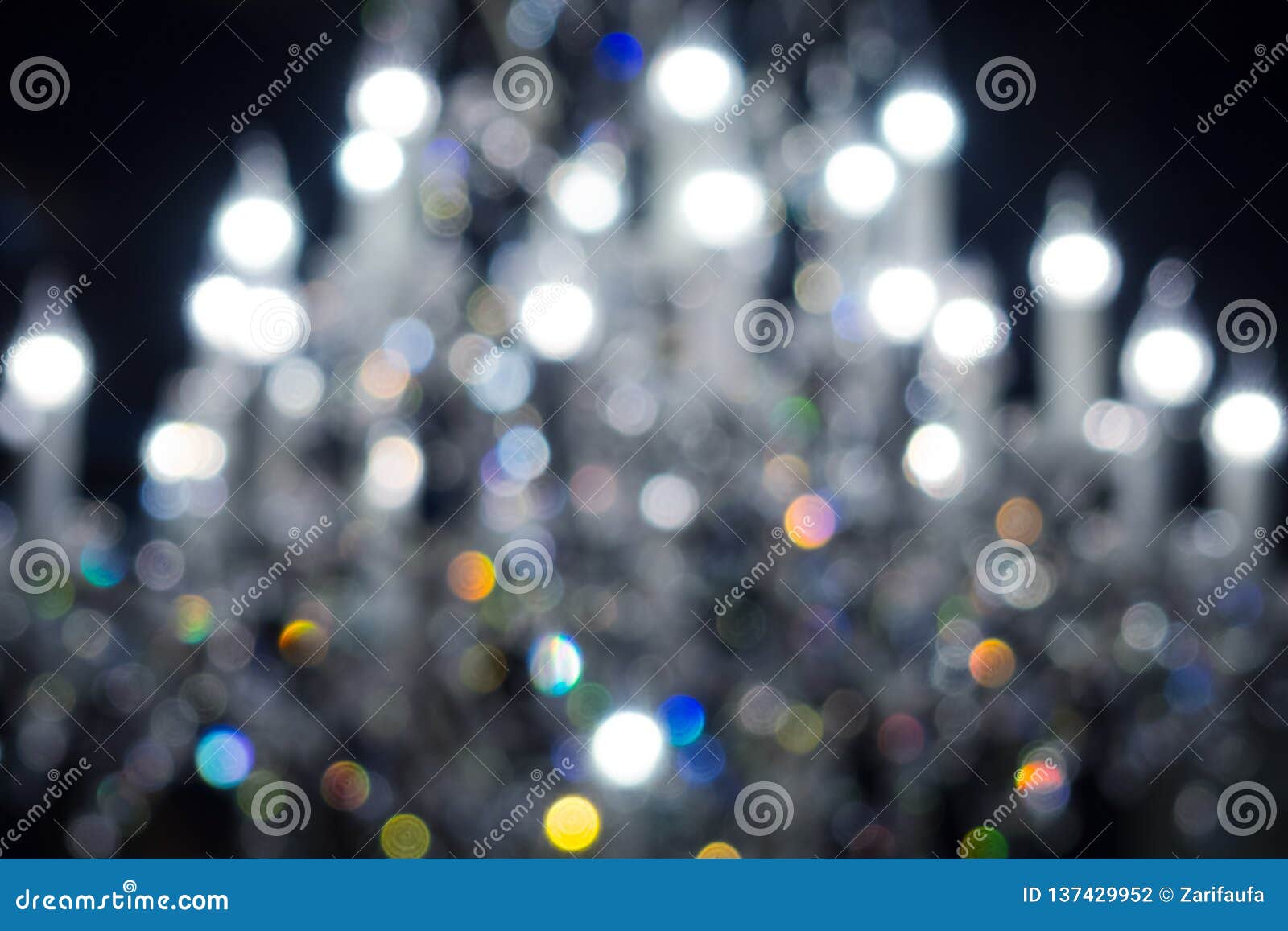 Defocused Lights of Chandelier, Blurred Light Fixture Background Stock ...